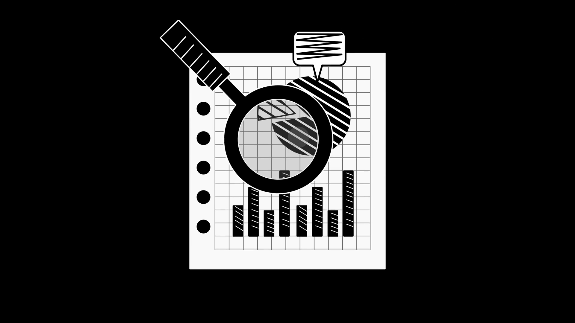 Animation Of Magnifying Glass Graph Stock Footage SBV-351959389 ...