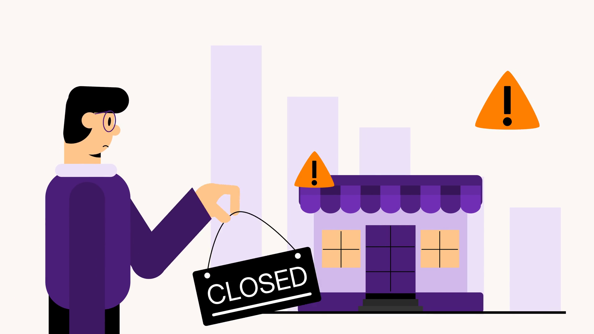 Animation Of Closed Shop Due To Bankruptcy Stock Footage SBV-352128997 ...