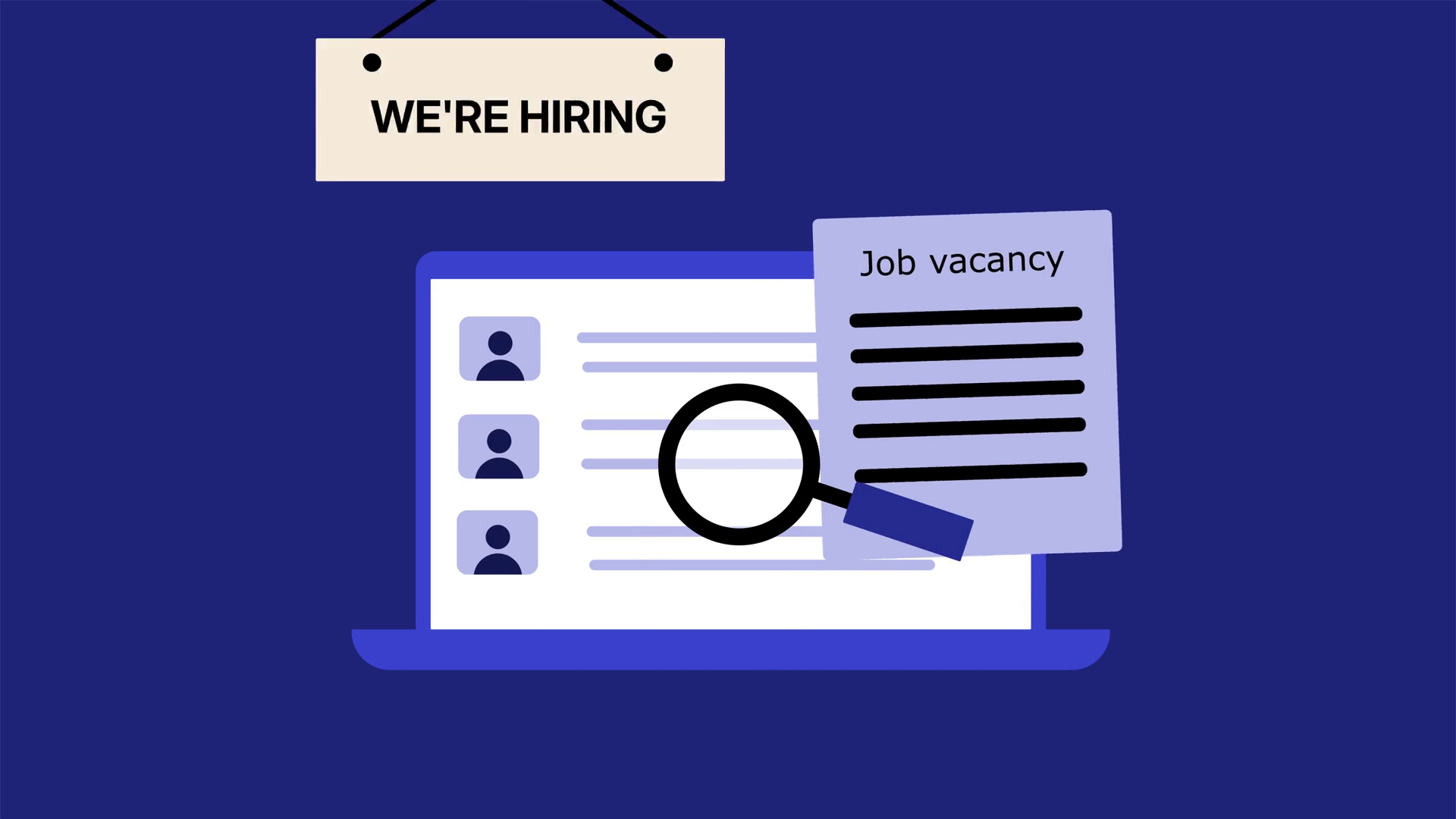 Animation Of Job Vacancies Job Searching Stock Footage SBV-352033643 ...