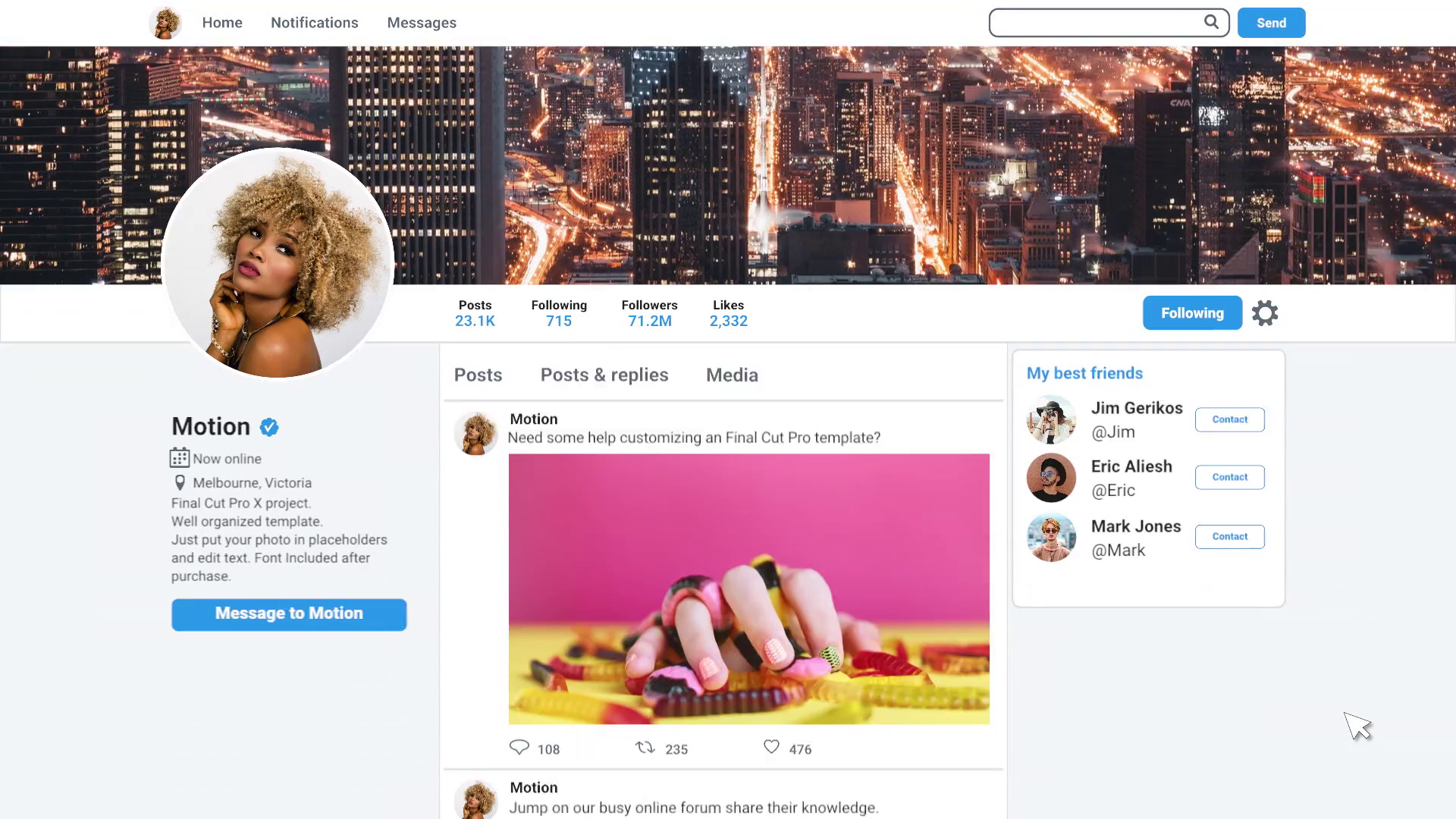 Twitter Profile Intro Template SBV-346540494 - Storyblocks