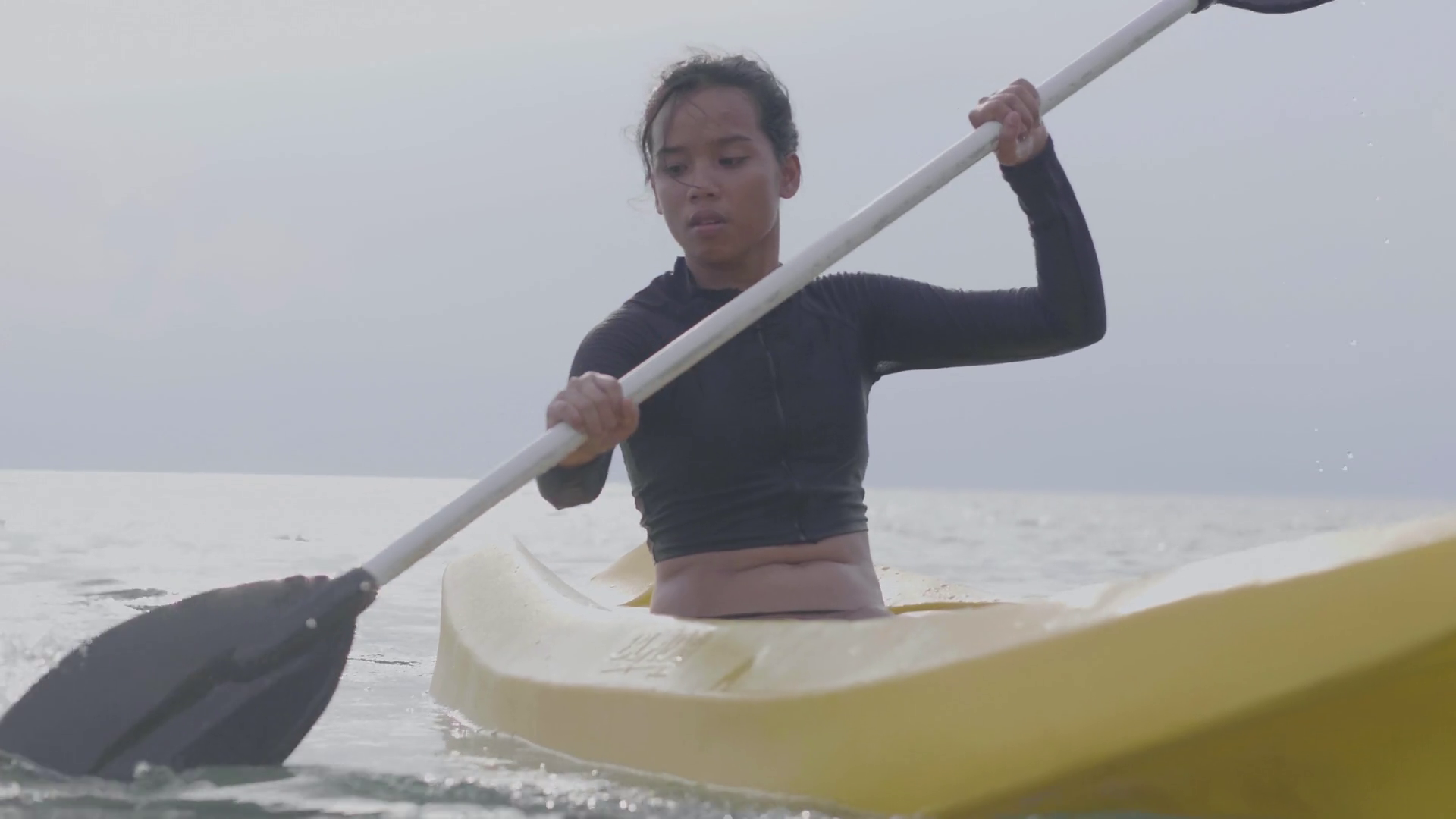 Close Up Shot Of Young Woman Paddling On Stock Footage SBV-337874268 ...