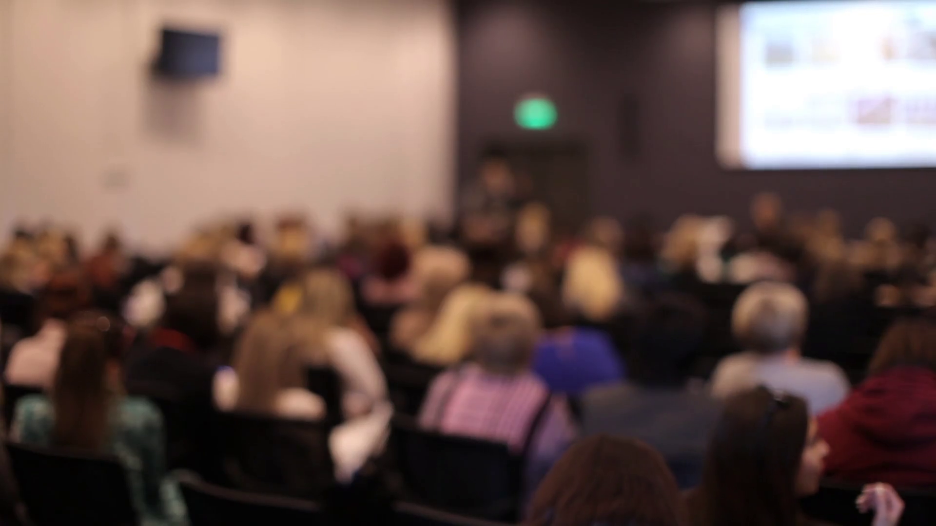 Blurred Conference Room With Crowd of People Stock Video Footage 00:13 ...