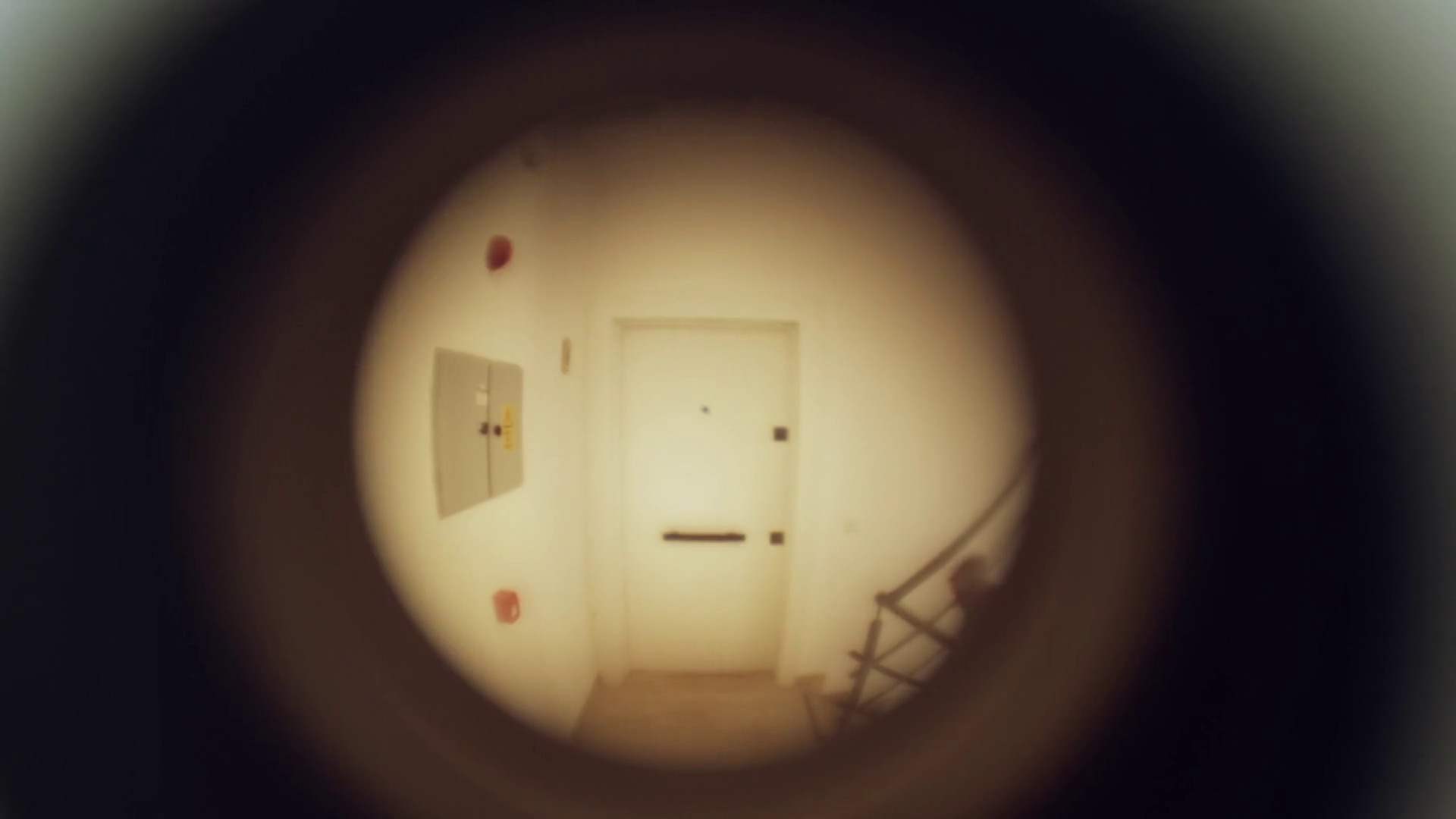 View Through Door Peephole Man Brought Home Stock Footage SBV-348858871 ...