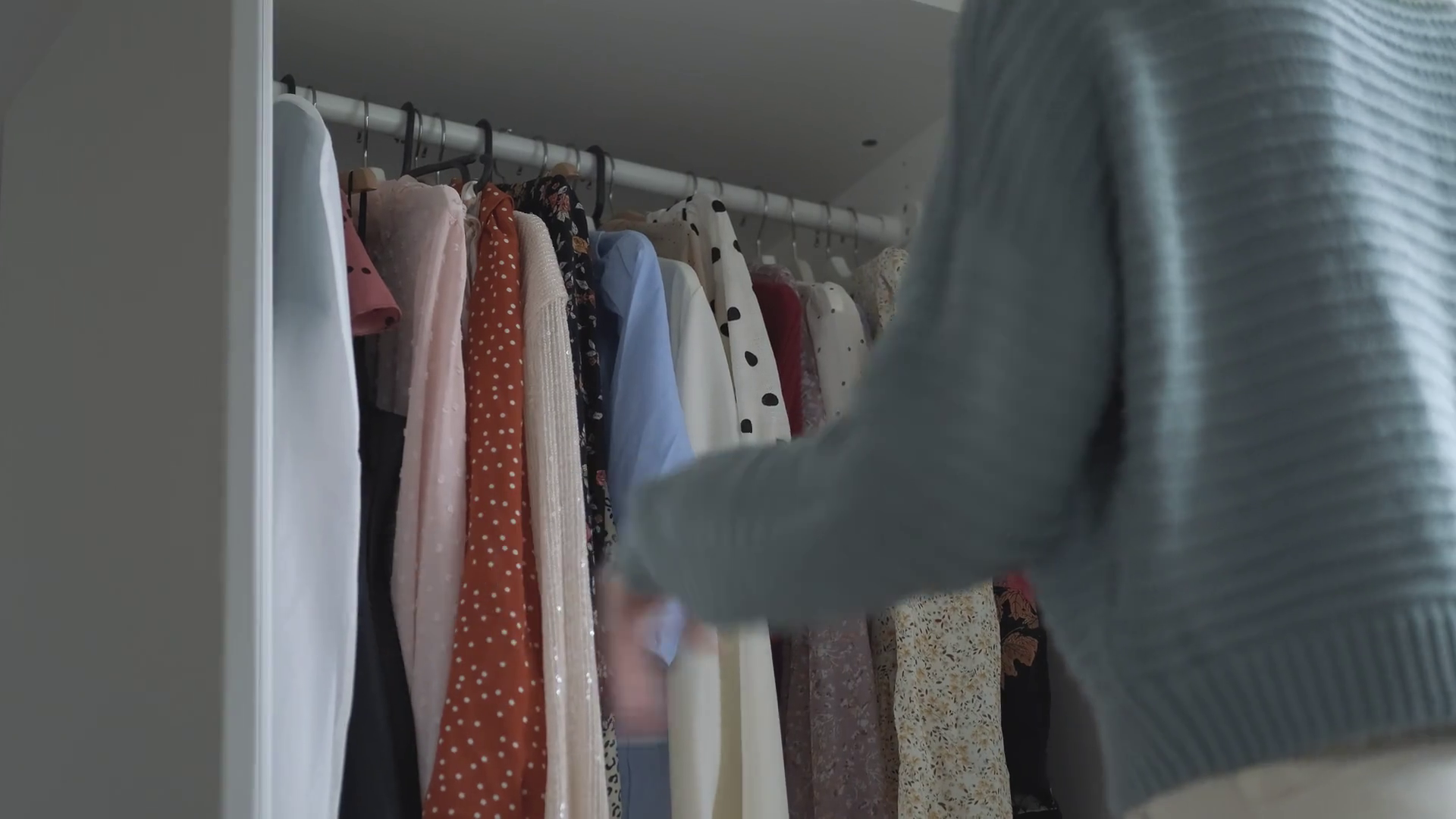 Woman Opens Closet With Dresses Stock Footage SBV-348536402 - Storyblocks