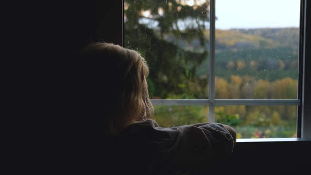 Person Looking Through House Window Stock Footage: Royalty-Free Video ...