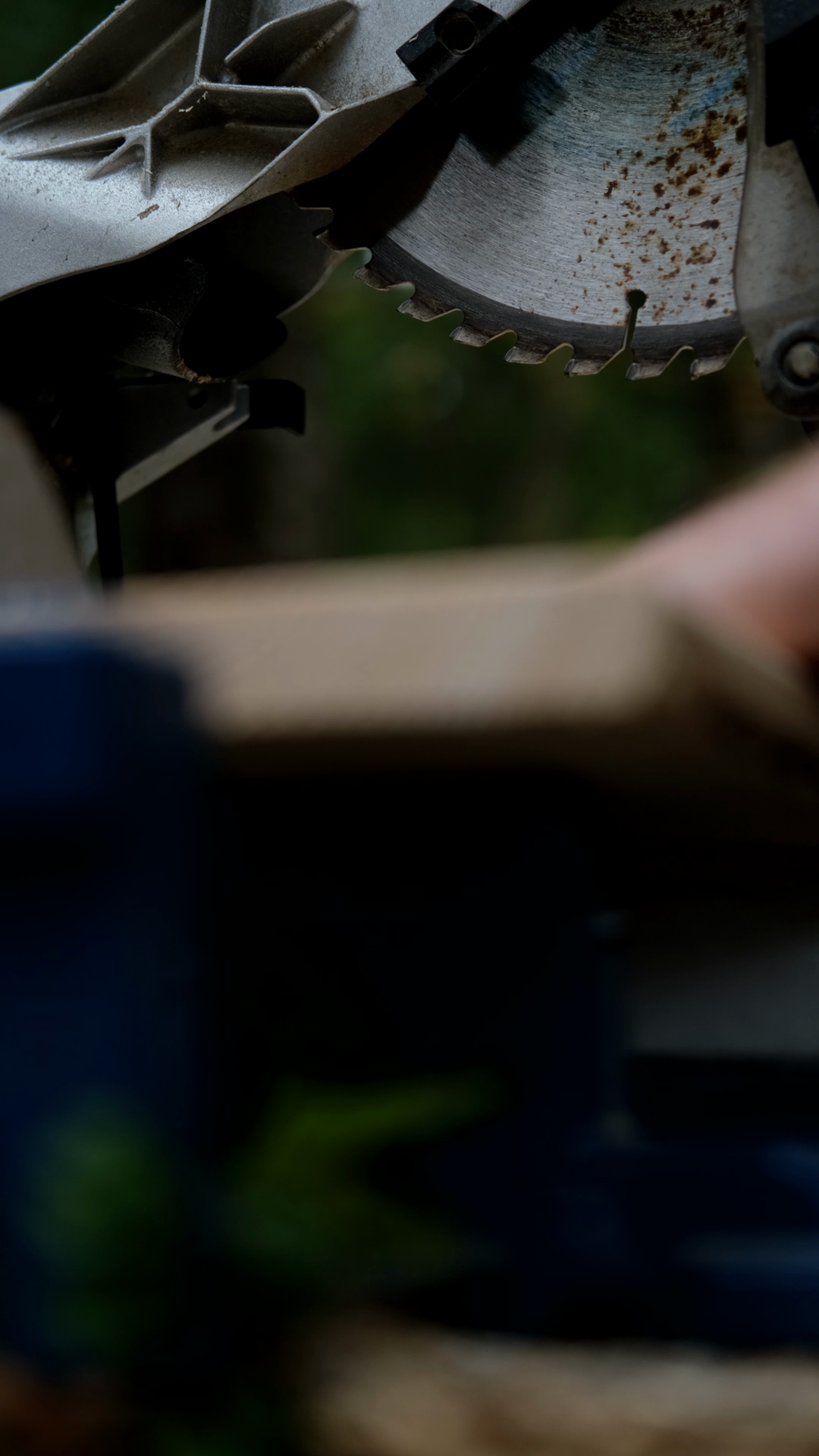 Power Saw In Action Cutting Wood With Stock Footage SBV-353397965 ...