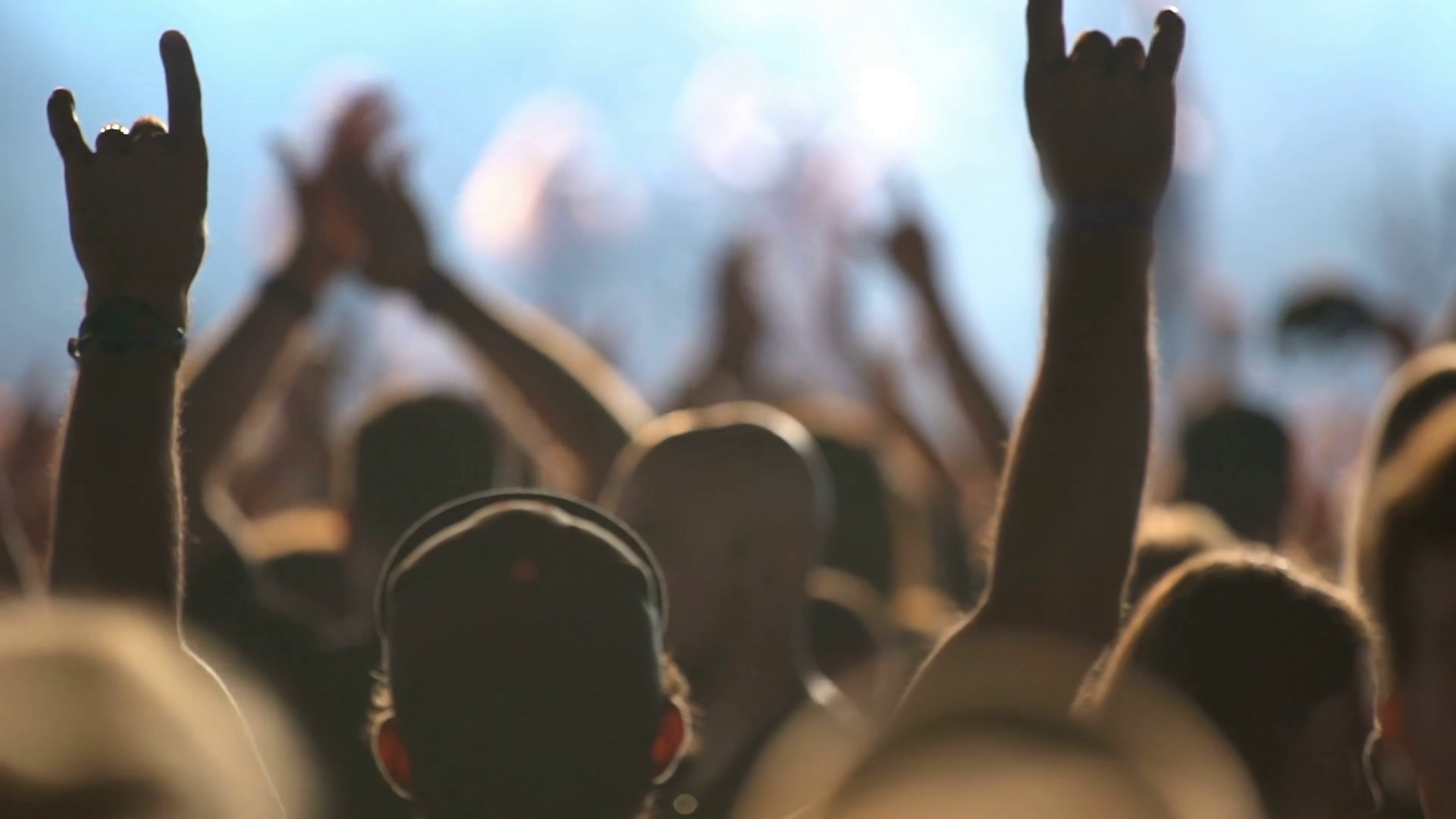 A Huge Crowd At Rock Concert Fans Waving Stock Footage SBV-346961285 ...