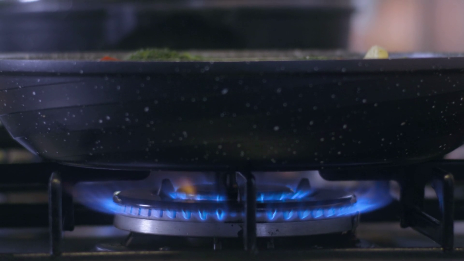 Chef Ignites Gas Fire Flames Under Pan Stock Footage SBV-351812980 ...