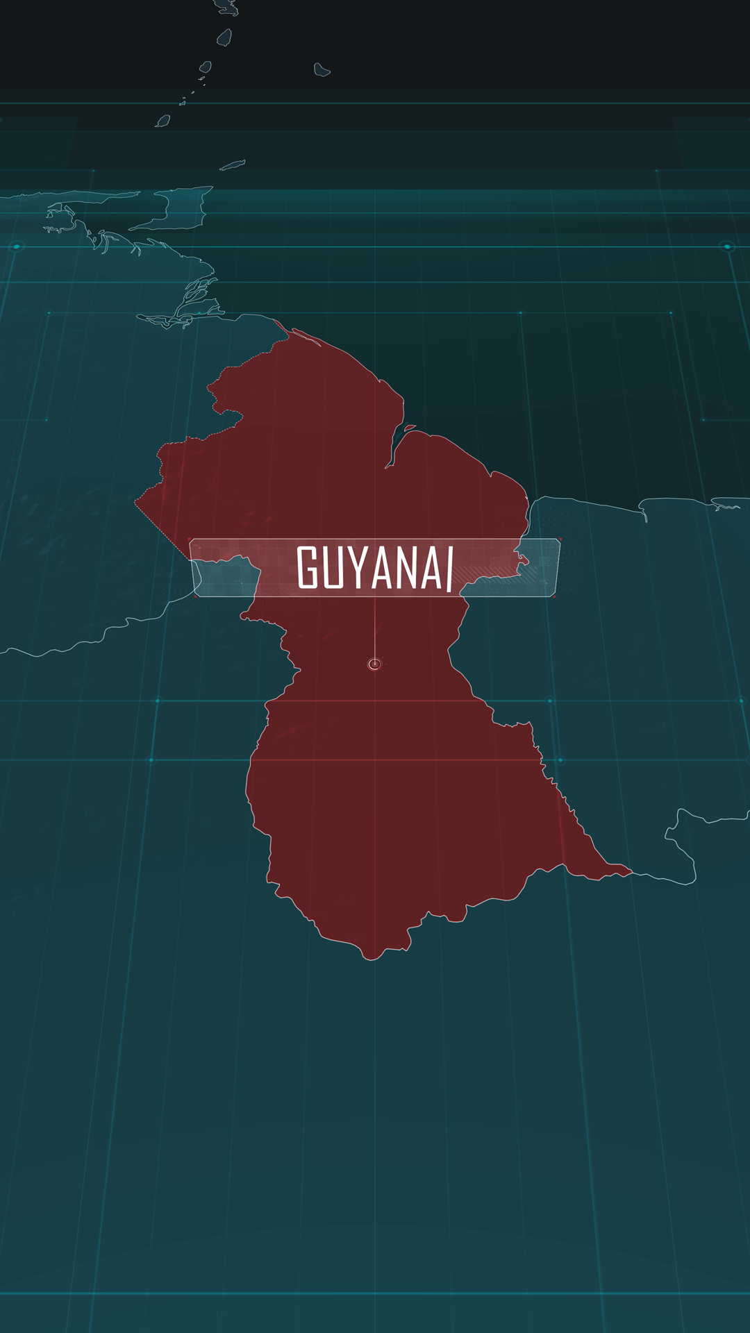 Vertical Portrait Zoom In To Map Of Guyana Stock Footage SBV-353159314 ...