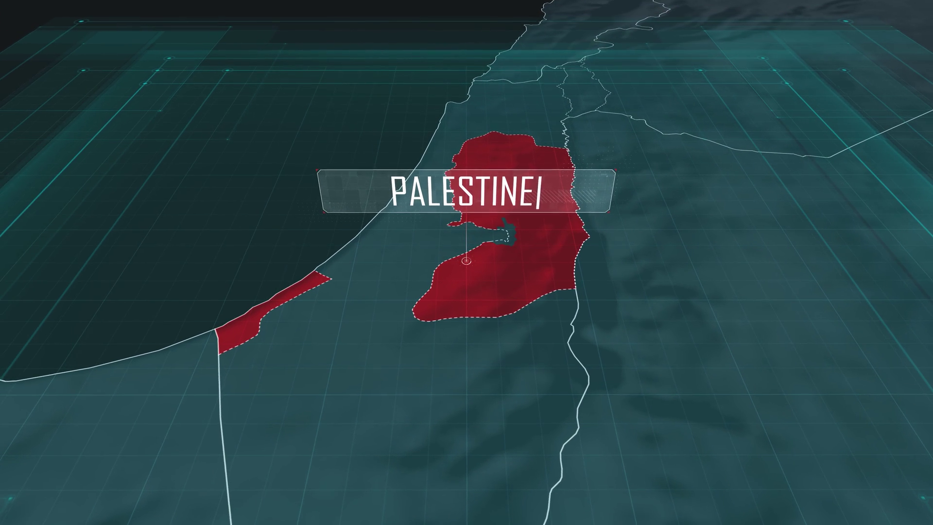 Zoom In To Map Of Palestine With Text Stock Footage SBV-351821250 ...