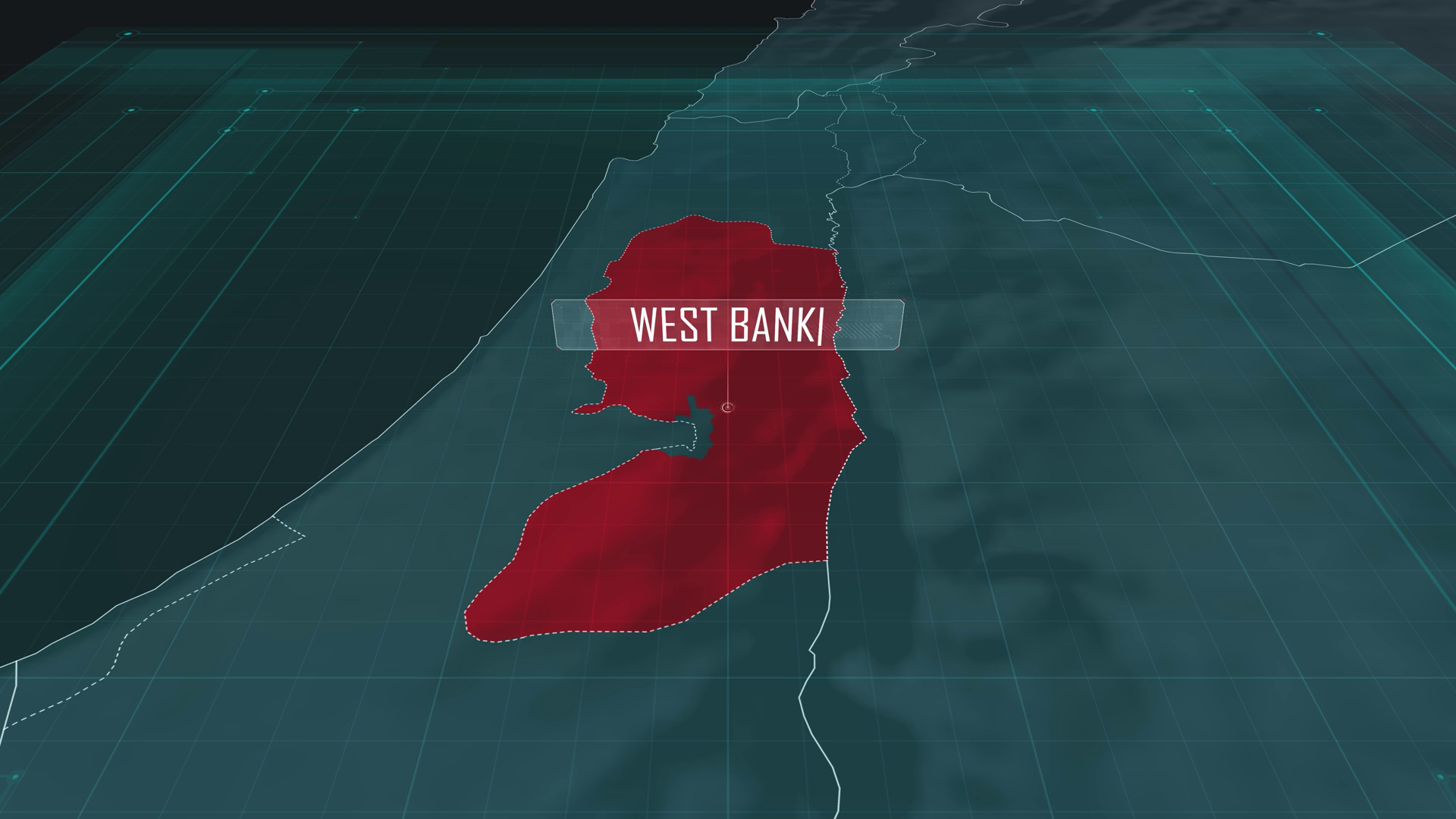 Zoom In To Map Of West Bank With Text Stock Footage SBV-351821243 ...