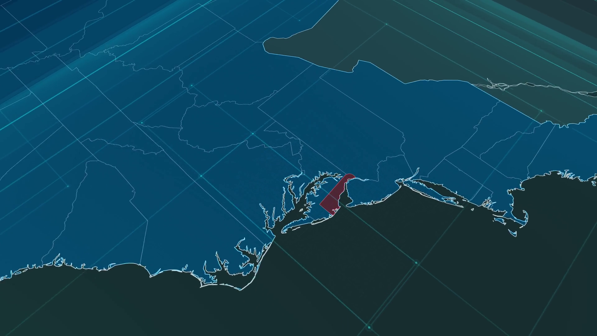 Zoom In To Map Of Delaware State With Text Stock Footage SBV-351821262 ...