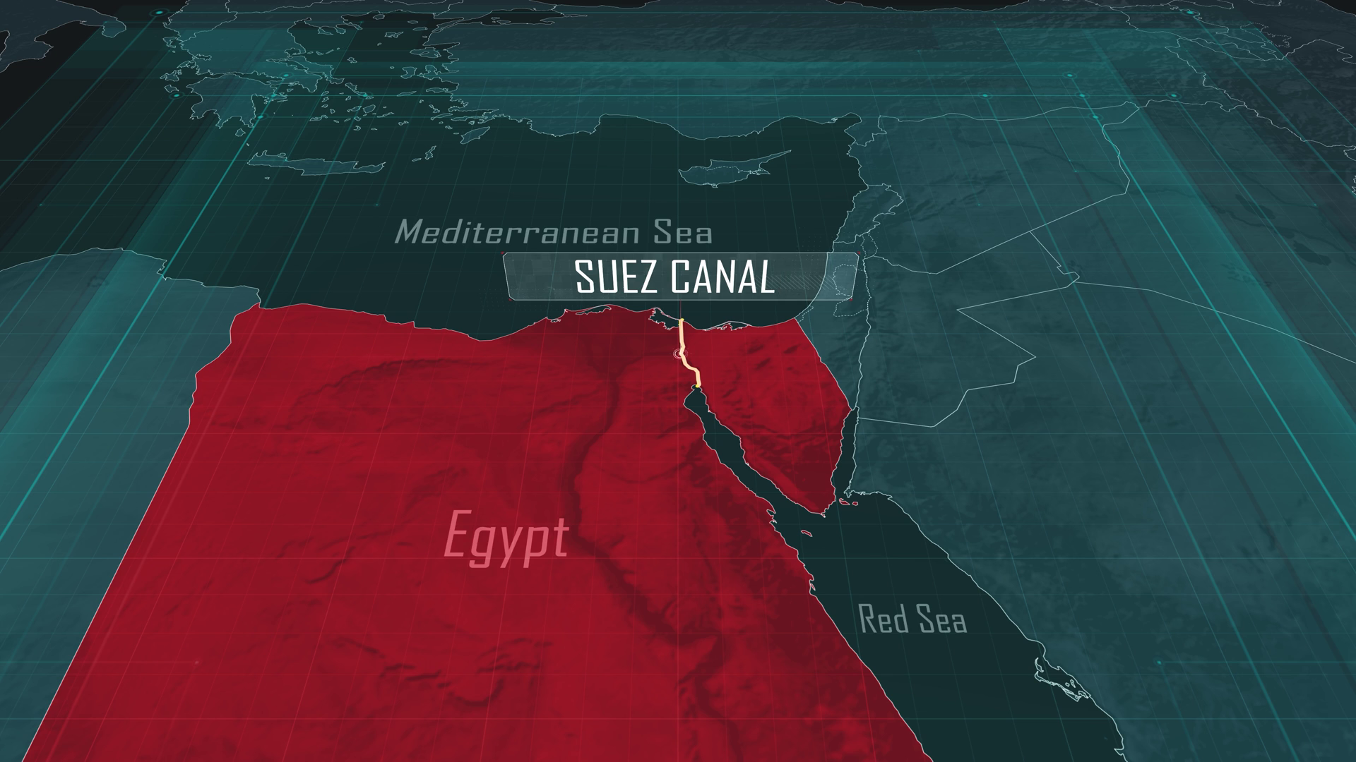 Zoom In To Map Of Suez Canal With Text Stock Footage SBV-352928763 ...