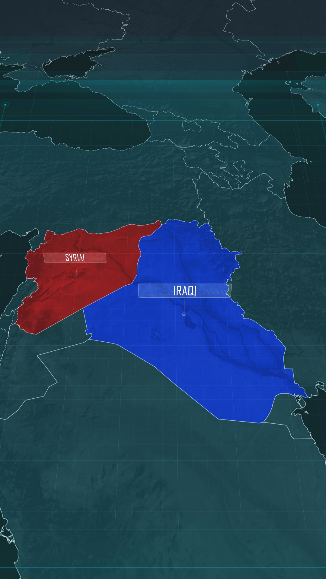 Vertical Portrait Zoom In To Map Of Syria Stock Footage SBV-353162386 ...