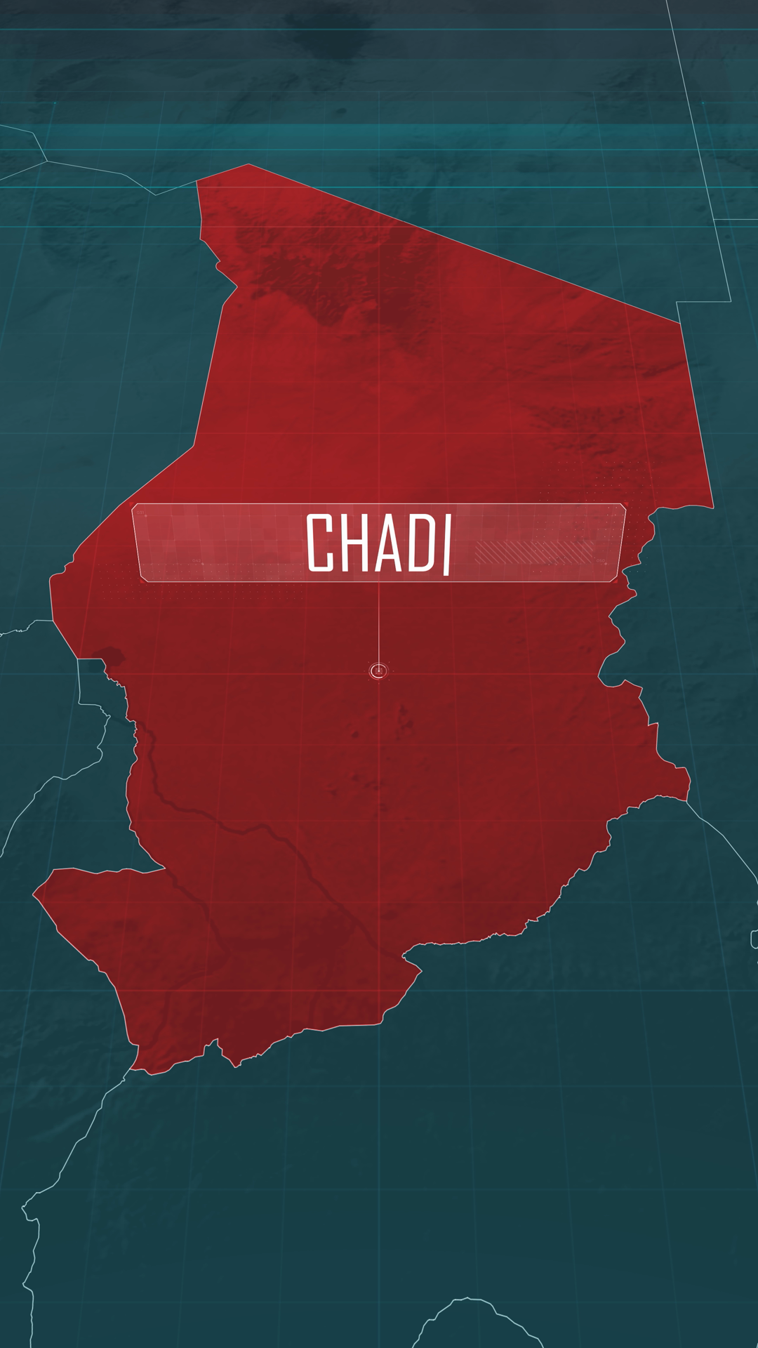 Vertical Portrait Zoom In To Map Of Chad Stock Footage SBV-353168123 ...