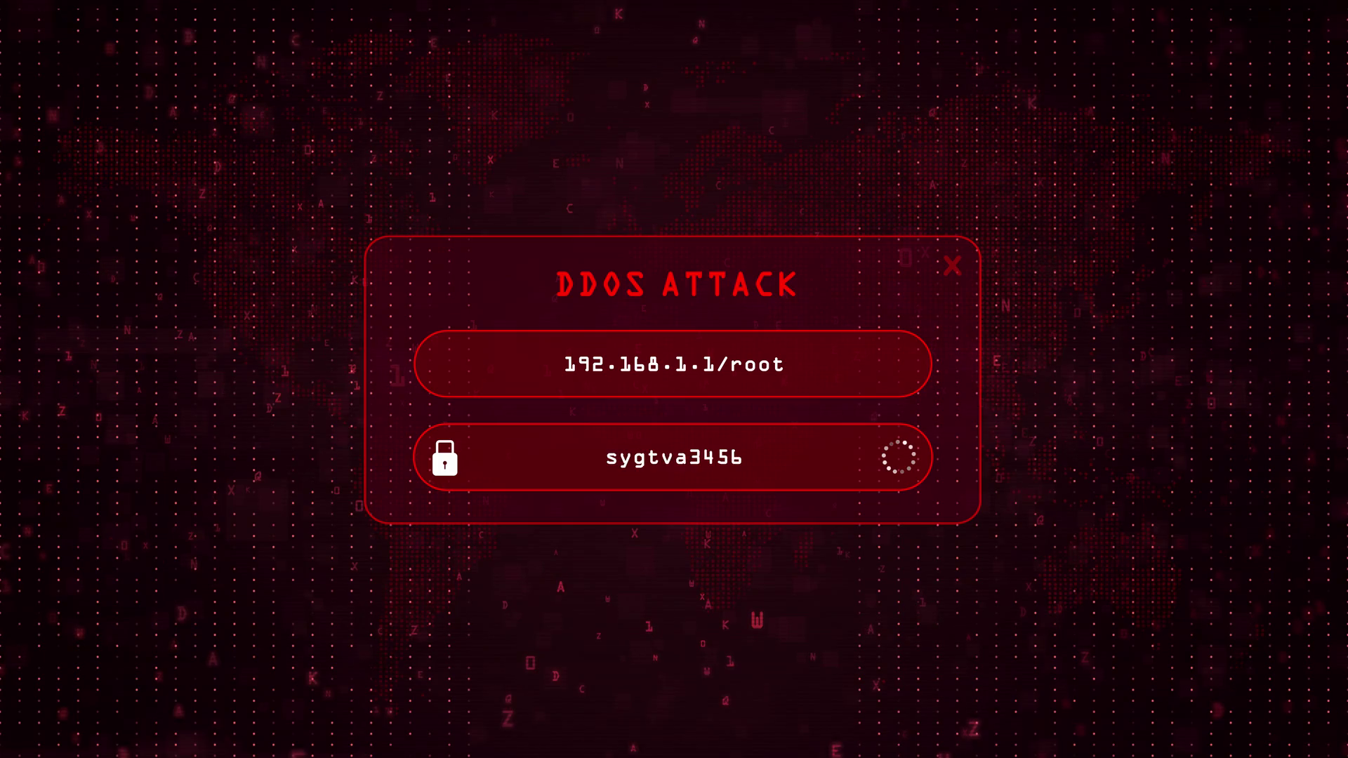 Ddos Computer Hacking Attack Over Red Binary Stock Footage SBV ...