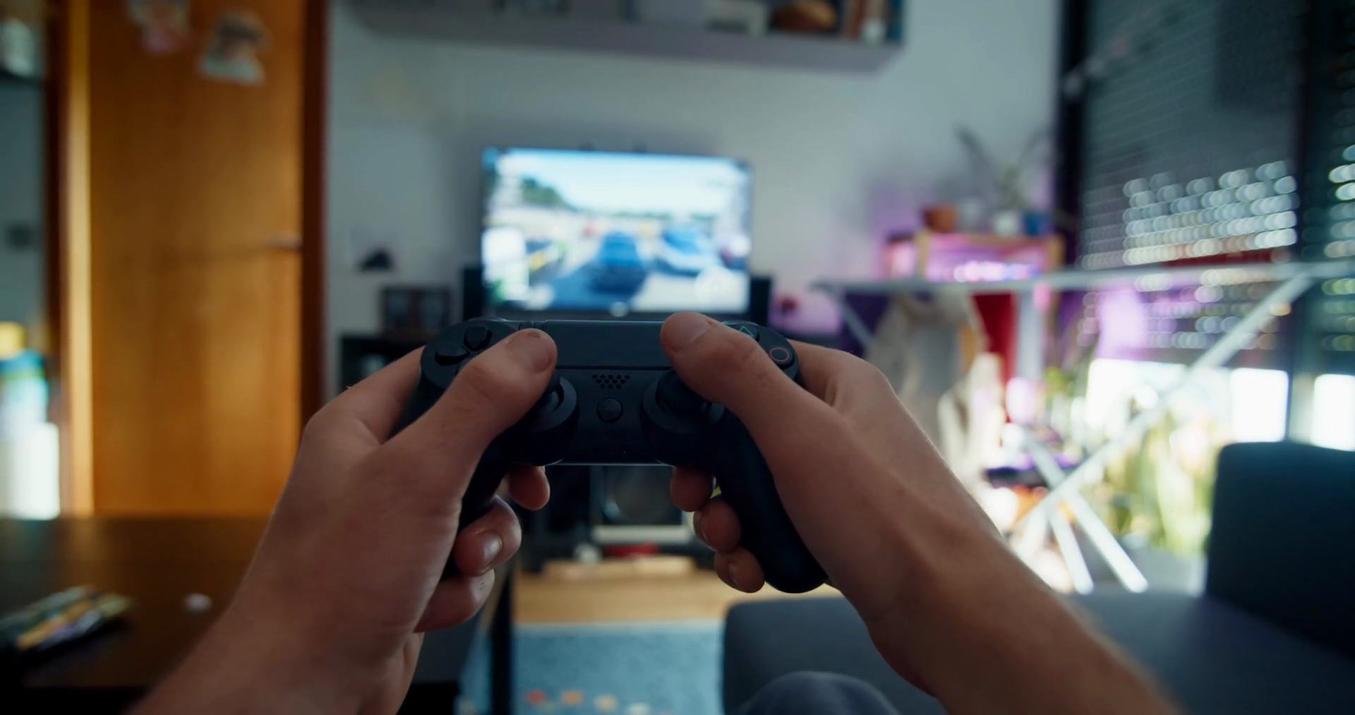 First Person Perspective Playing Video Game Stock Footage SBV-347673422 ...