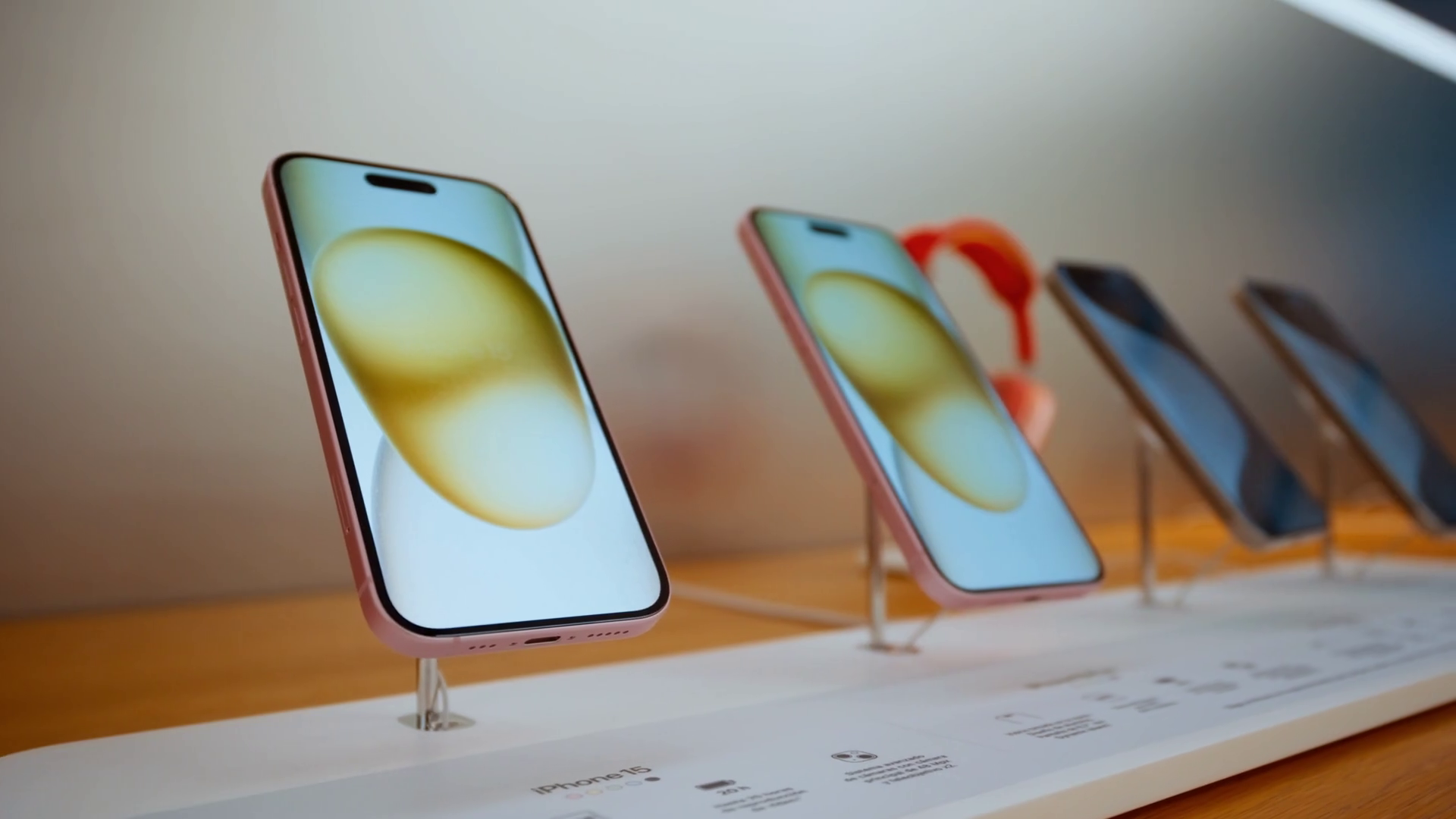 Apple Iphone 15 Model Line At Store Stock Footage SBV-348591633 ...