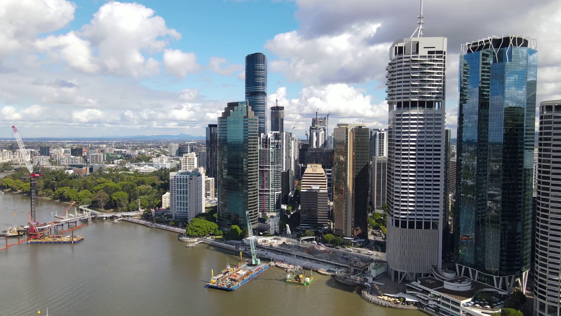 Aerial Drone View Of Brisbane City Qld Stock Footage SBV-352273427 ...