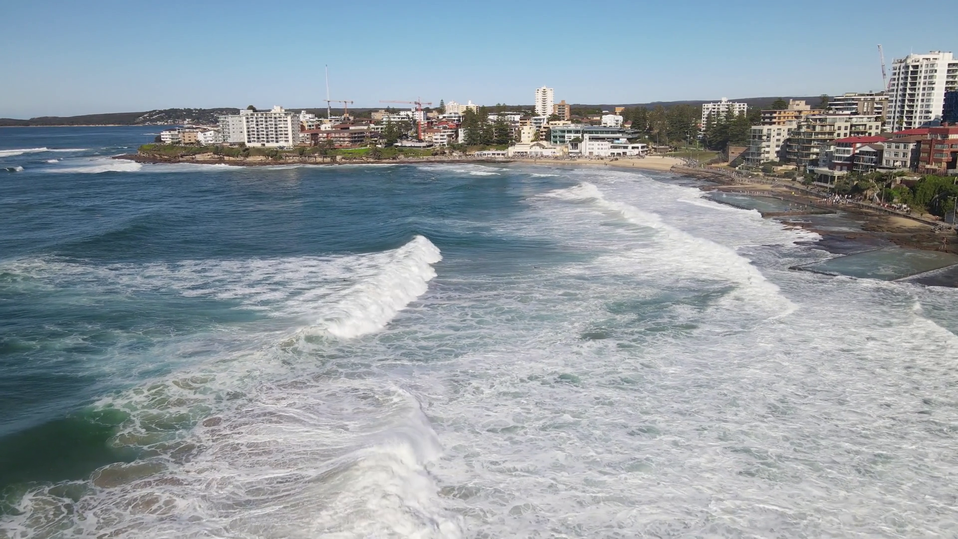 Aerial Drone View Of Cronulla Beach In Stock Footage SBV-352354795 ...