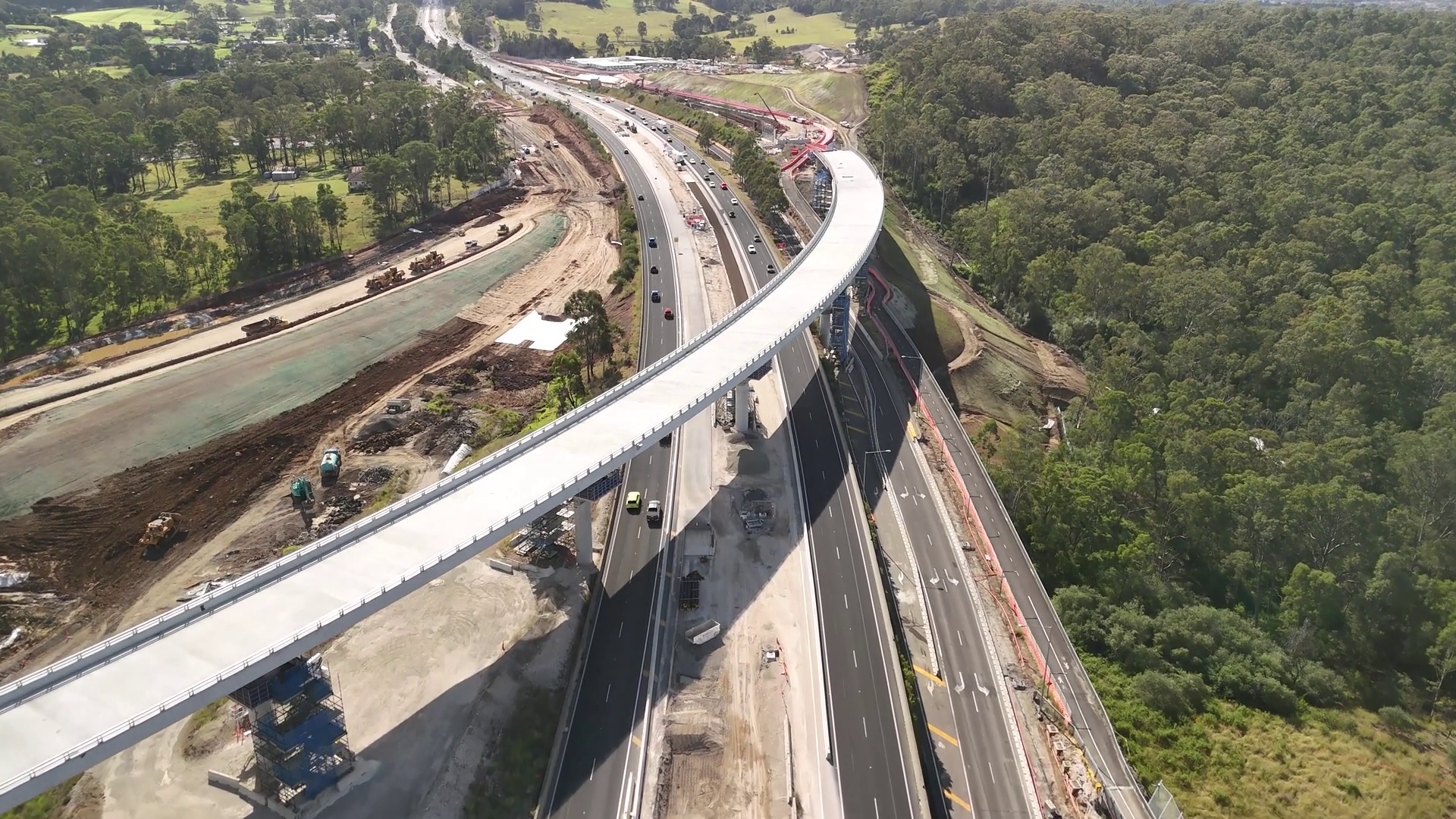 Aerial Drone View Above M7 -m12 Interchange Stock Footage SBV-352351706 ...
