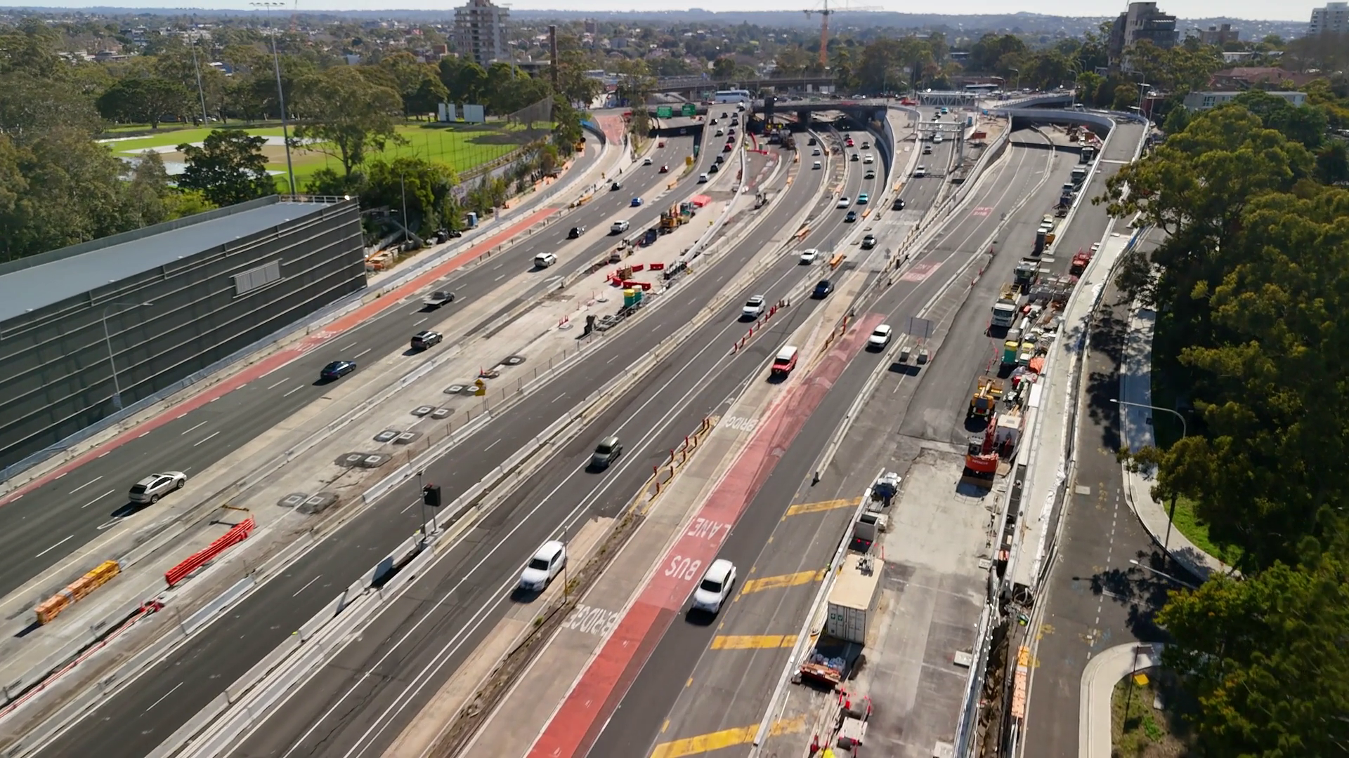 Aerial Drone View Of Warringah Freeway Stock Footage SBV-352687098 ...