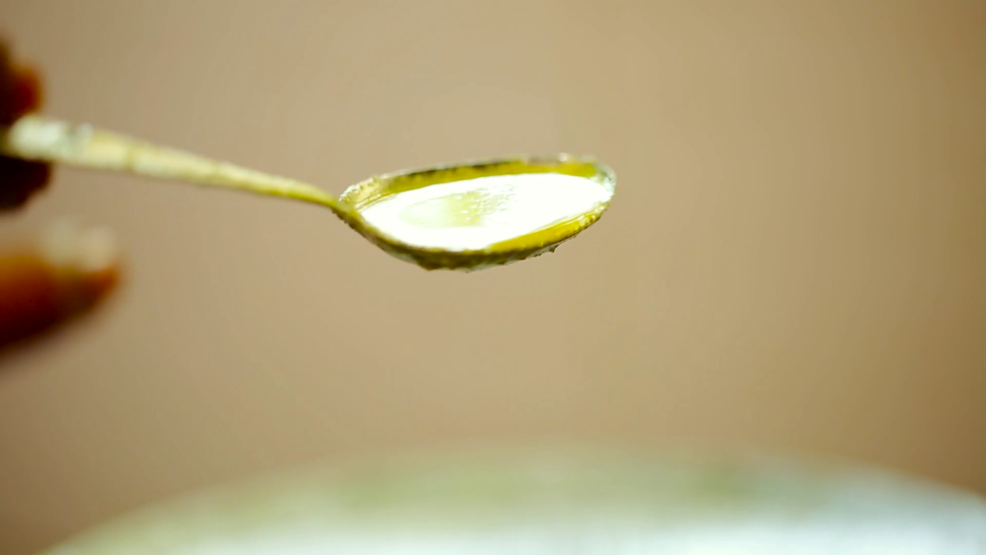Close Up Of Woman Hand Poured Ghee Dripping Stock Footage SBV-324508596 ...