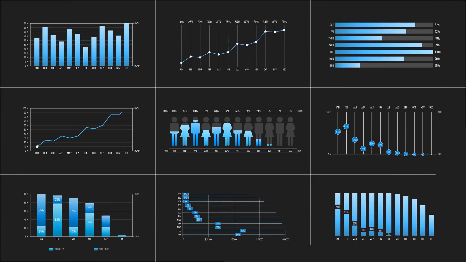 Infographic Charts | Effects Template SBV-347371651 - Storyblocks