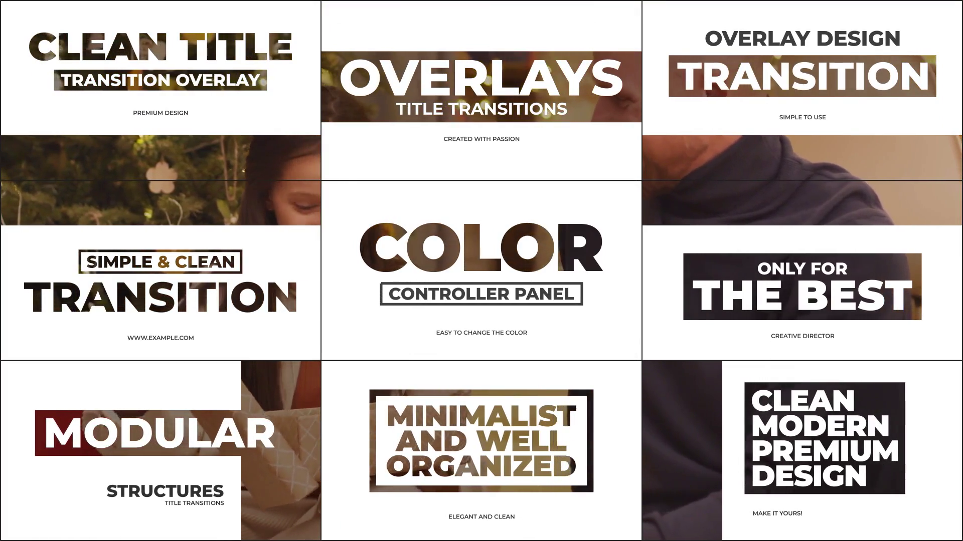 AE Template: Overlay Title Transitions | Effects SBV-347371569 - Storyblocks