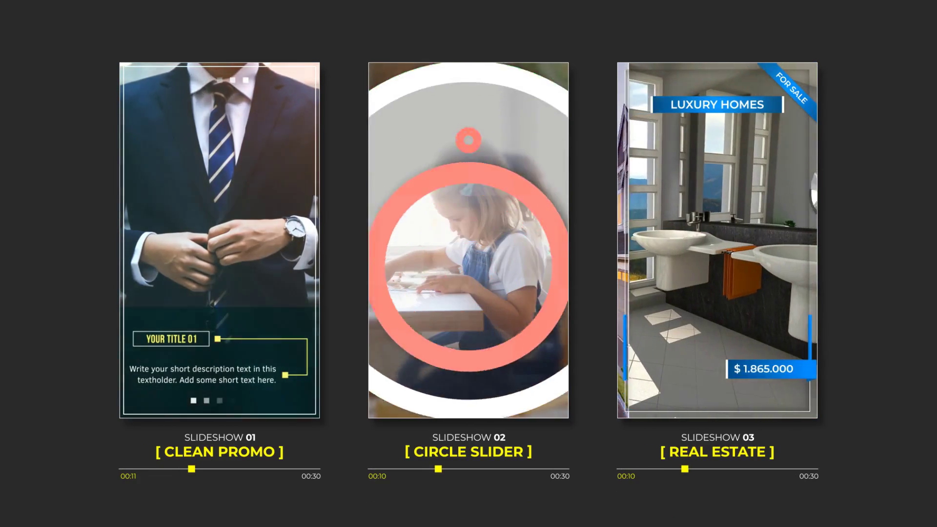 AE Template: Vertical Slideshow Bundle | Effects SBV-348385884 - Storyblocks