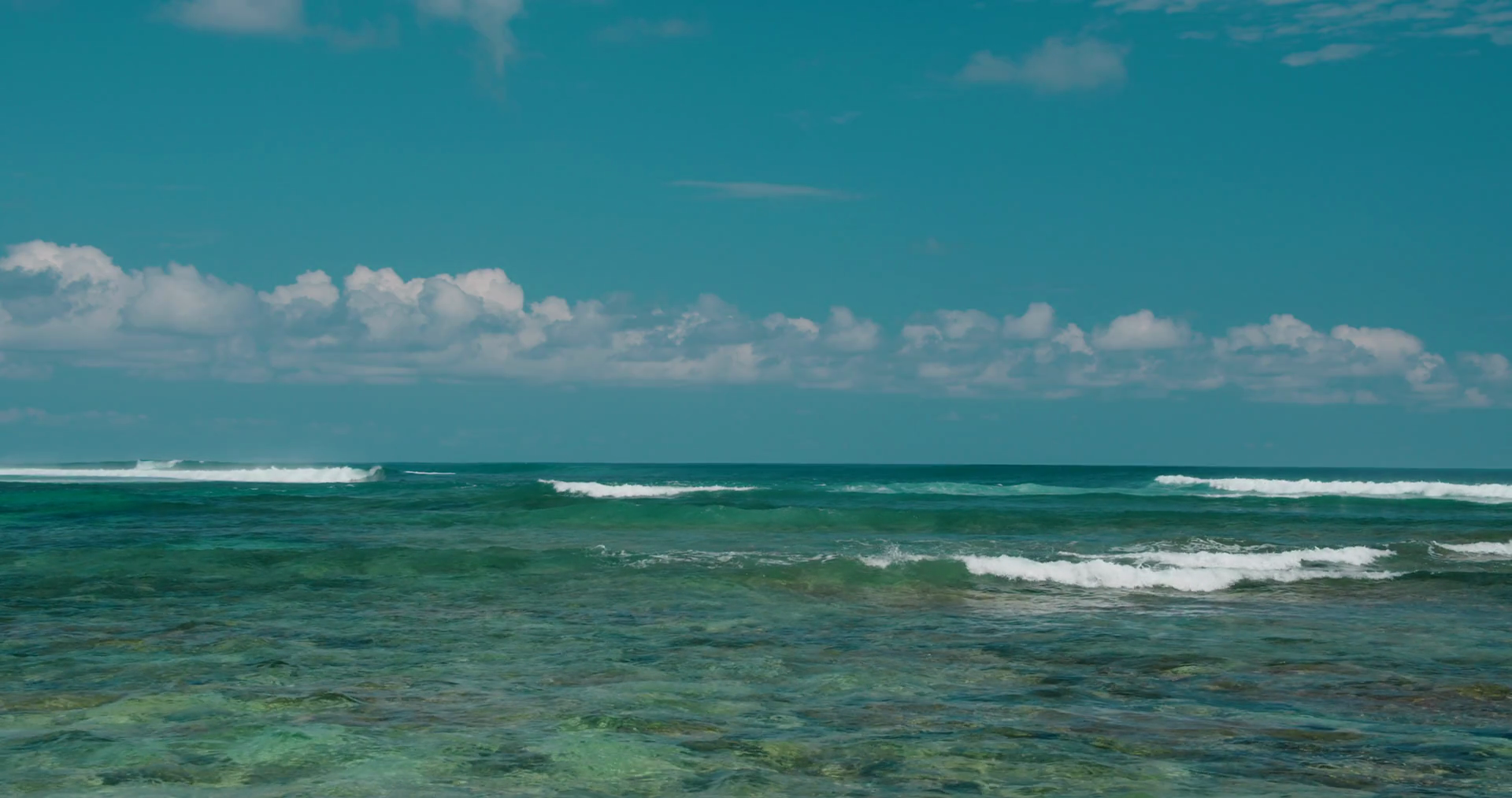 Endless Ocean Horizon With Wide Turquoise Stock Footage SBV-347294824 ...