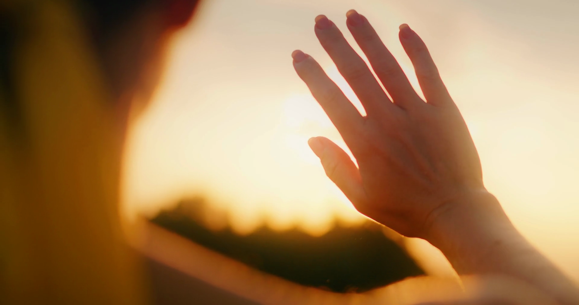Woman Catching Solar Energy With Hands Warm Stock Footage SBV-347790582 ...