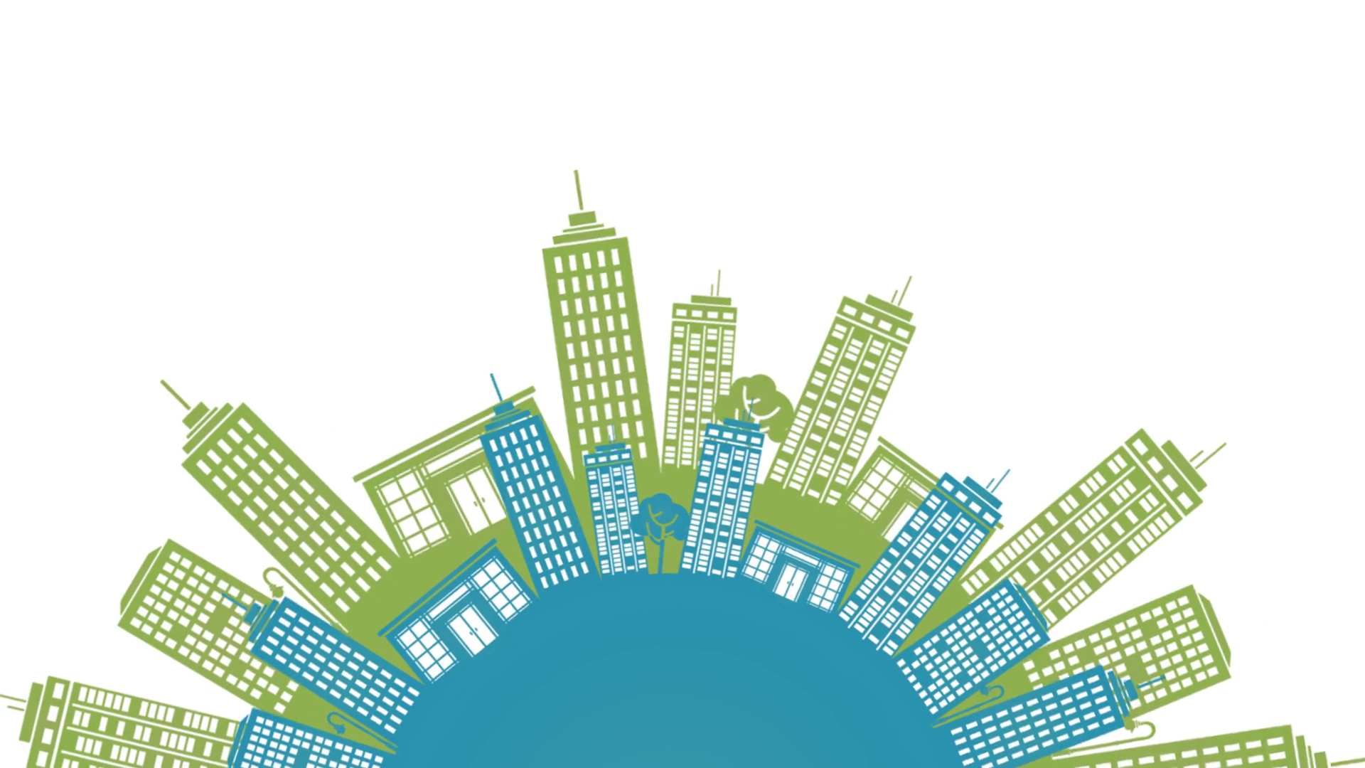 double City SkyLine Loop animation for presentation and videos Motion ...