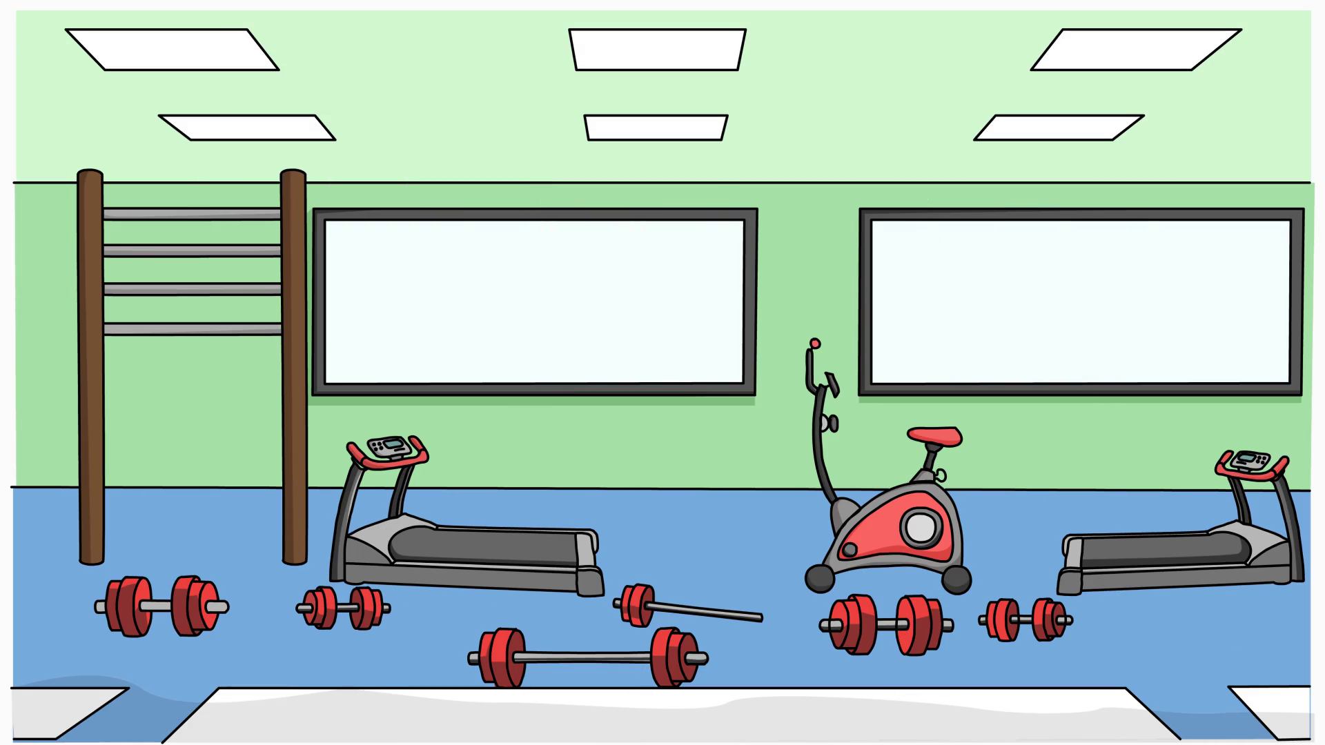 Gym Sketch Illustration Hand Drawn Animation Stock Motion Graphics SBV ...