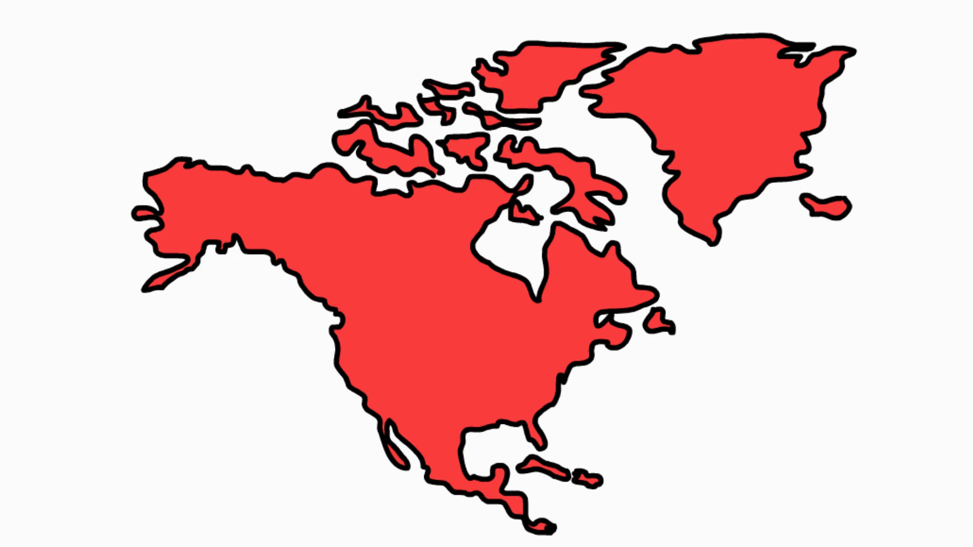 North America Map Sketch Illustration Hand Stock Motion Graphics SBV ...