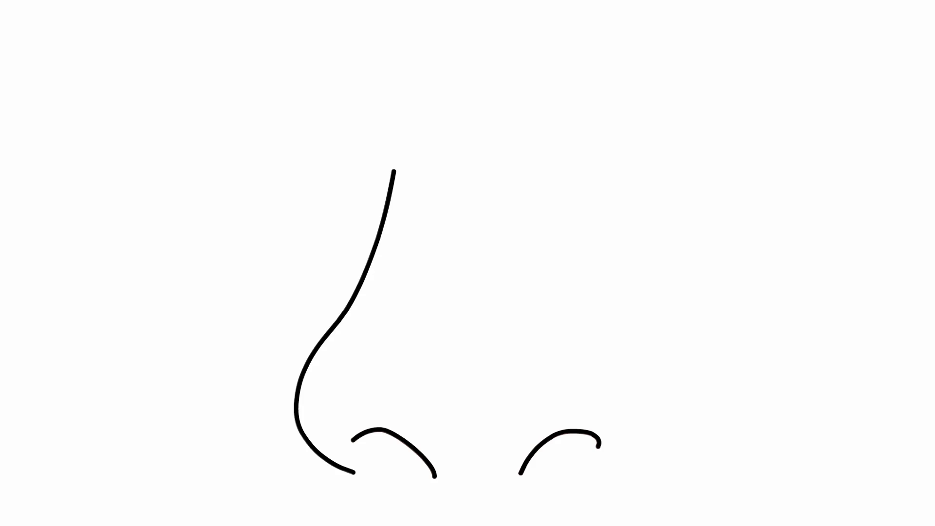 nose sketch illustration hand drawn animation transparent Motion ...