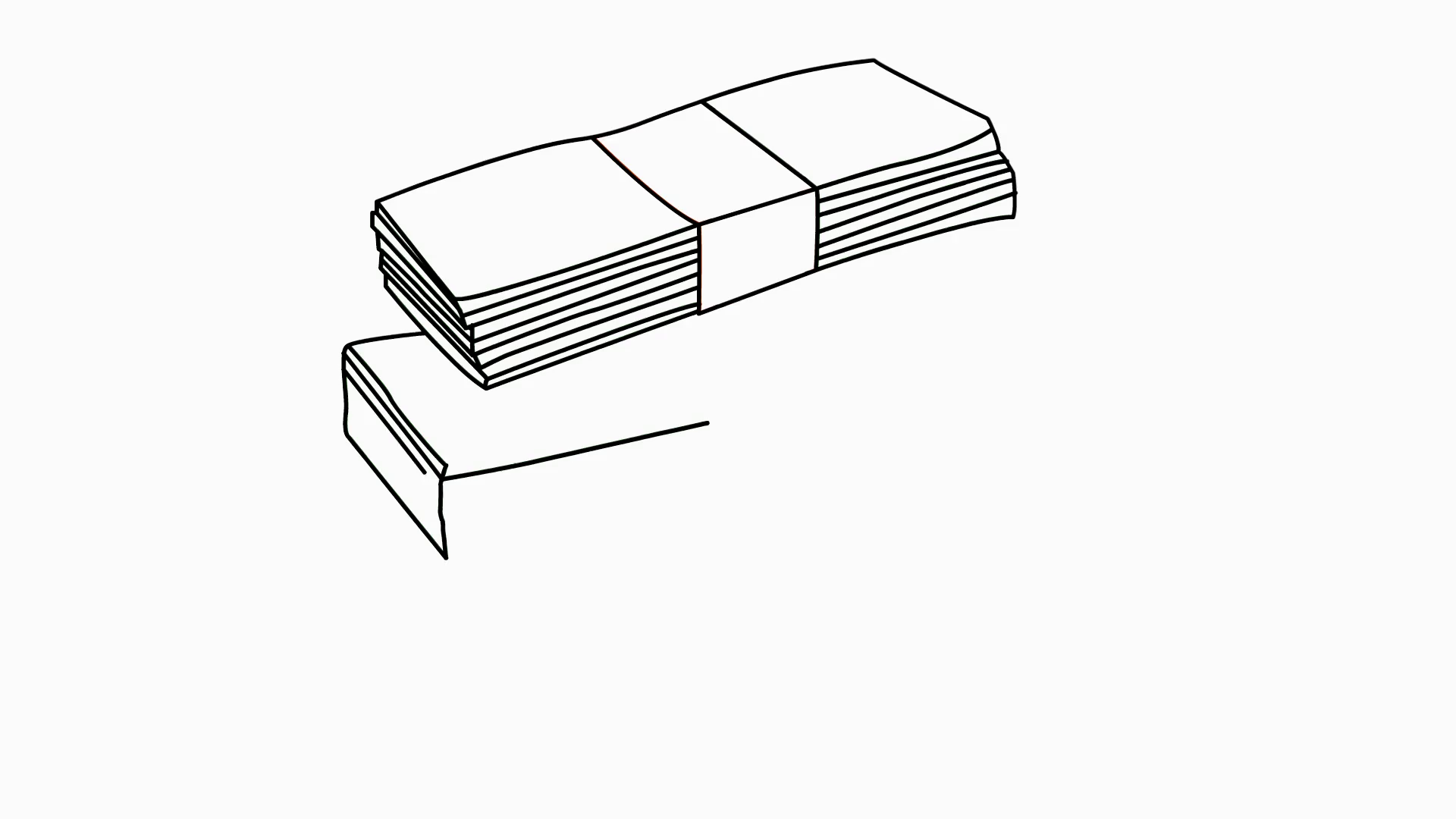 stacks of money Sketch illustration hand drawn animation transparent ...