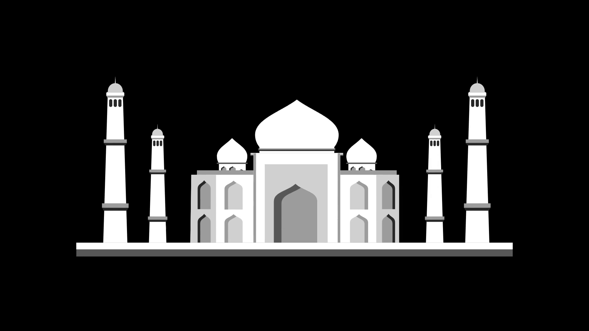 Taj Mahal India Animated Travel Adventure Stock Motion Graphics SBV ...
