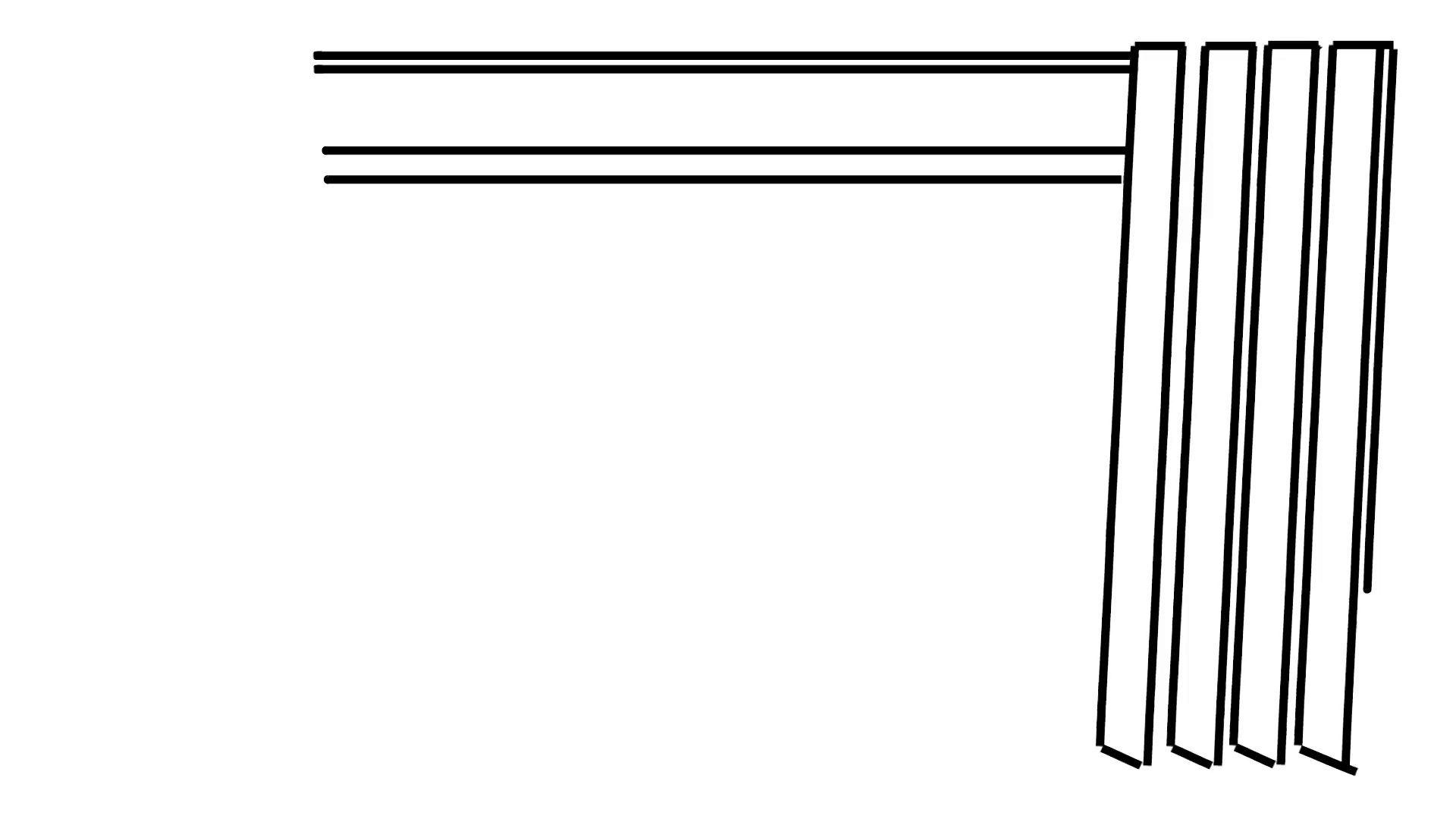 Window line drawing illustration animation with transparent background ...