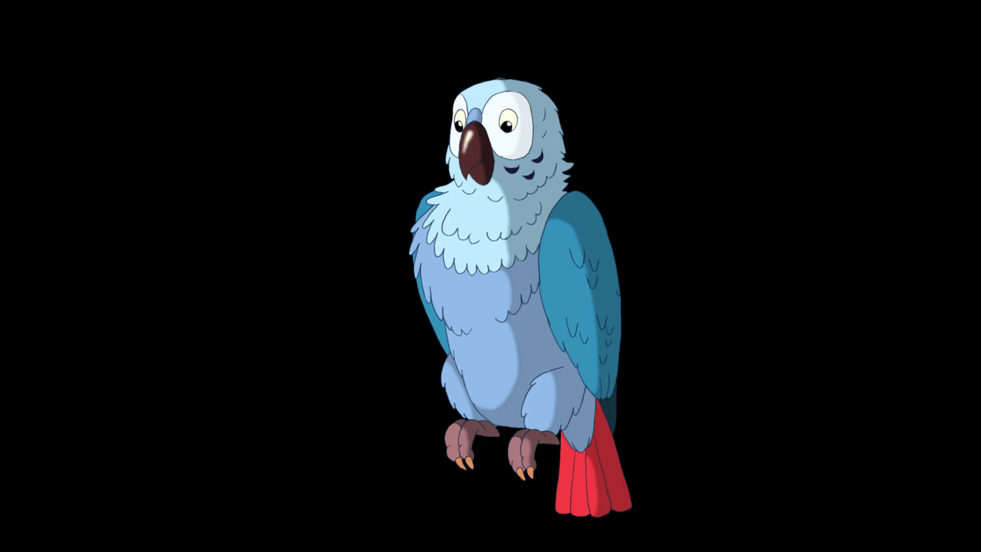 Blue Parrot Gets Angry Classic Disney Style Stock Footage SBV-309066808 ...