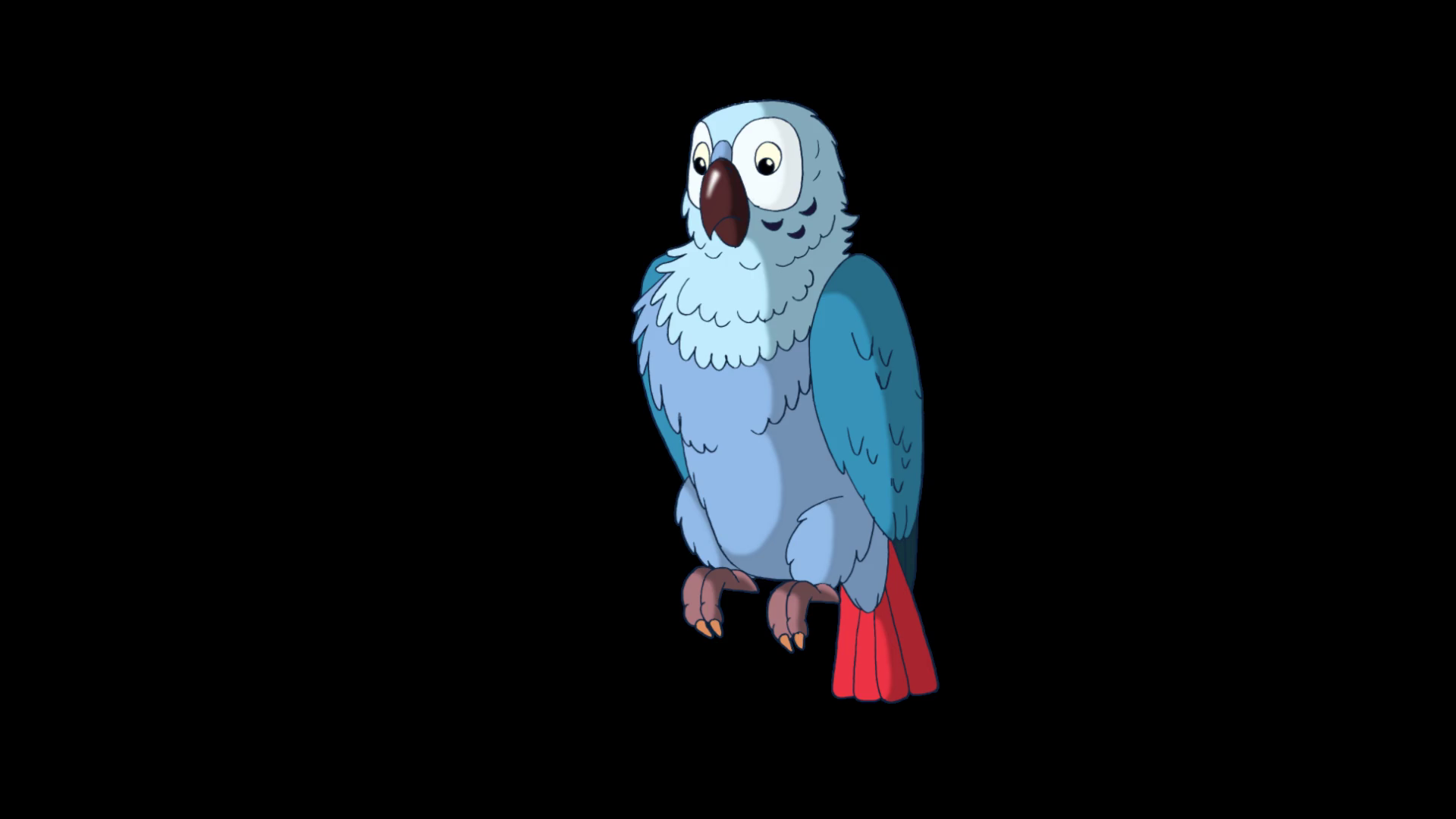 Blue Parrot Talking Classic Disney Style Stock Footage SBV-309066838 ...