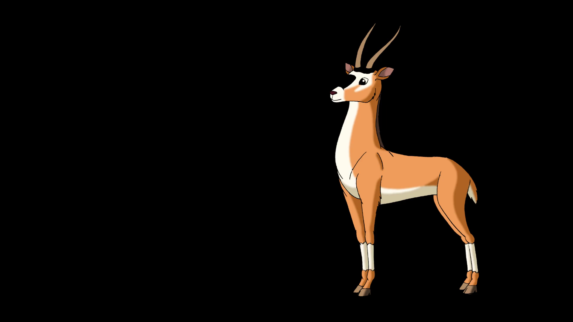 Gazelle Antelope Grazing Animated Motion Stock Motion Graphics SBV ...