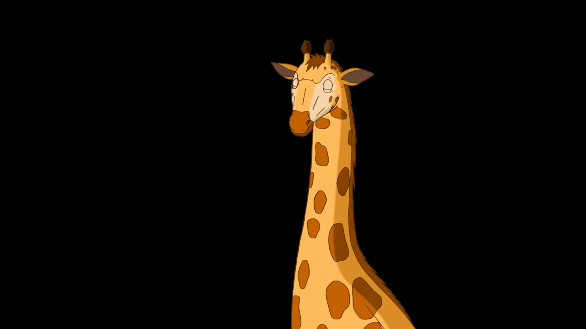 Big giraffe alpha matte close-up Motion Background 00:11 SBV-347029943 ...