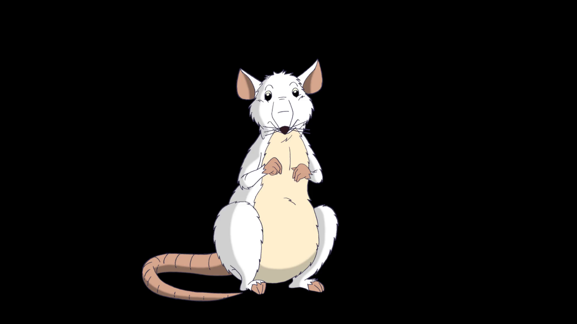 White Rat Is Sitting Talking Animation Alpha Stock Motion Graphics SBV ...