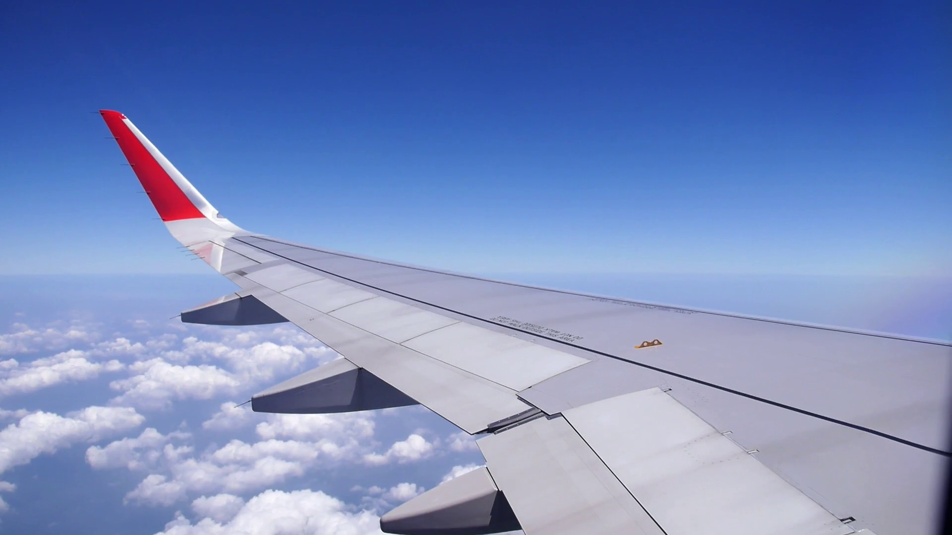 Airplane Wing Out Of Illuminator Window Blue Stock Footage SBV ...