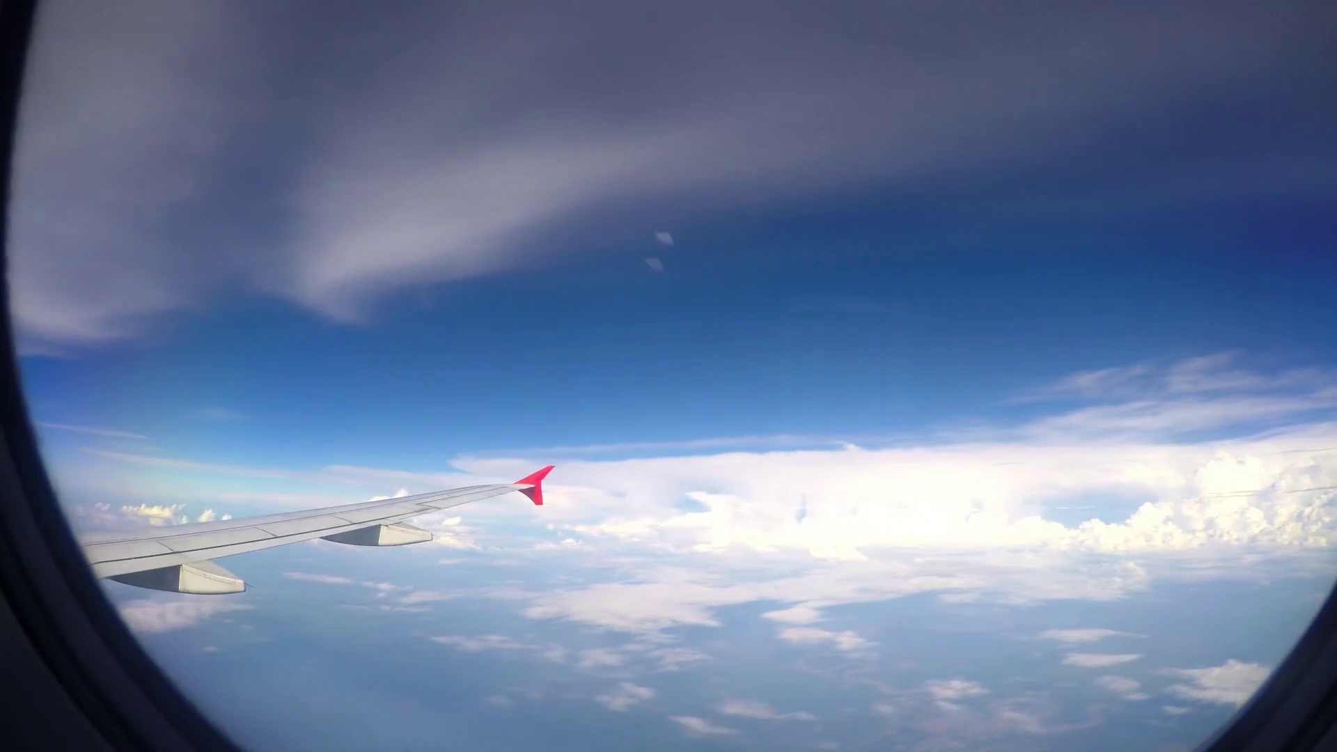 Clouds Sky Through Window Of Aircraft Time Stock Footage SBV-304500980 ...
