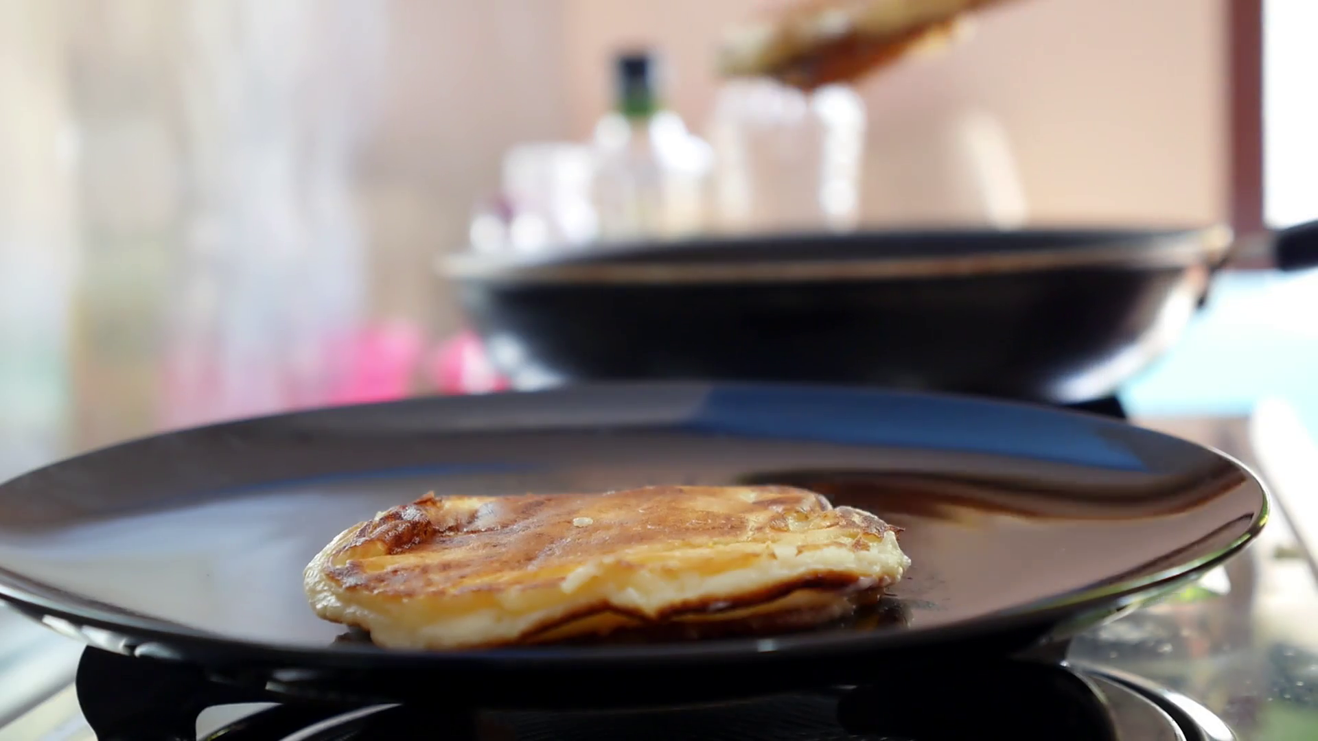 Frying Pancakes Tasty Healthy Breakfast Stock Footage SBV-304416707 ...