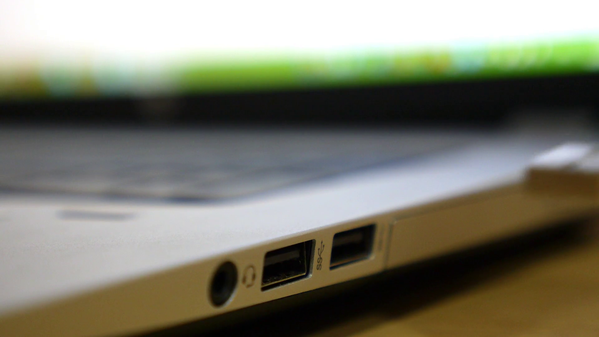 Putting USB Cable to Usb Laptop Port. Closeup. Stock Video Footage 00: ...