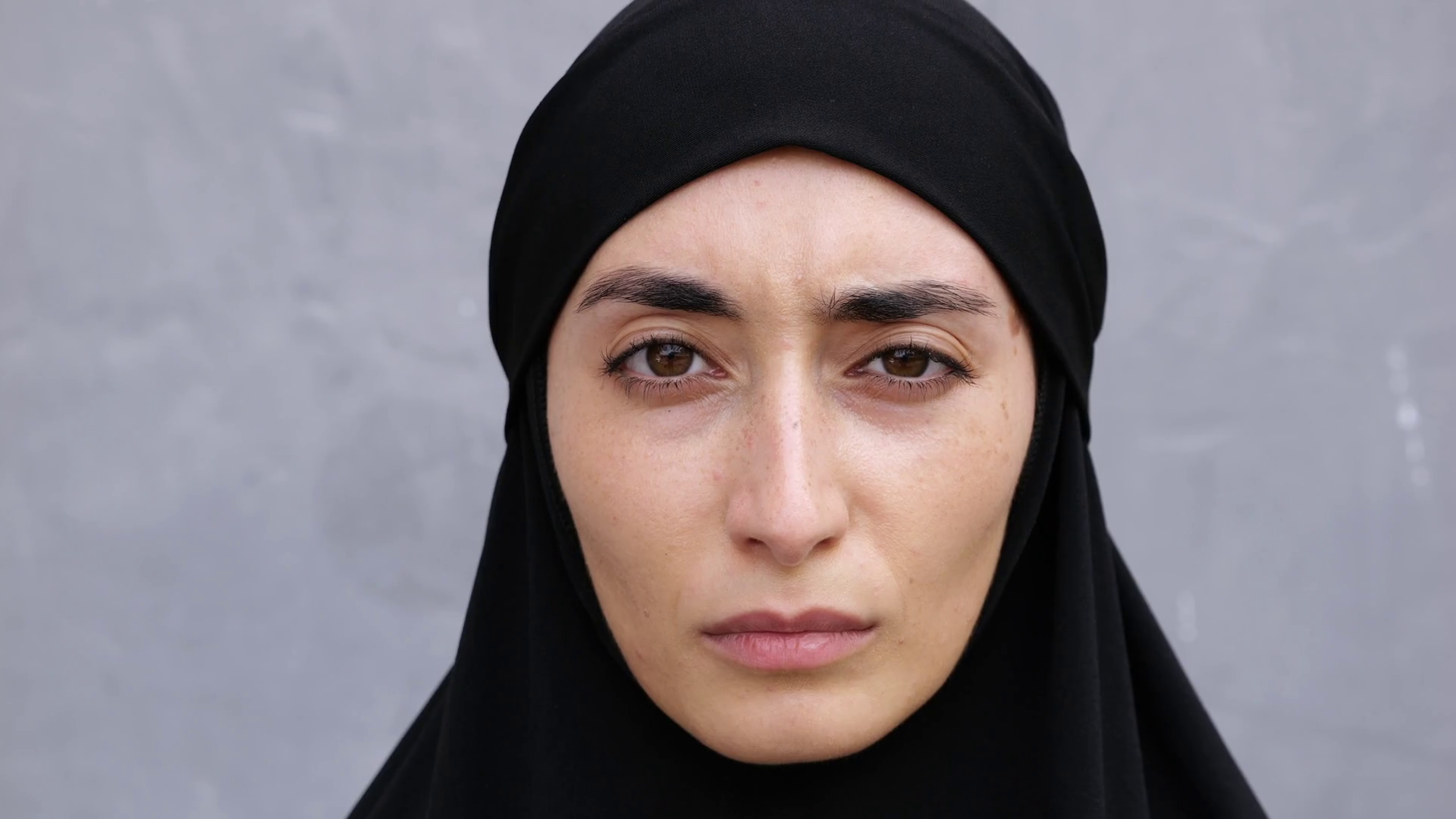 Close Ap Face Of Serious Oppressed Feminist Stock Footage SBV-348456146 ...