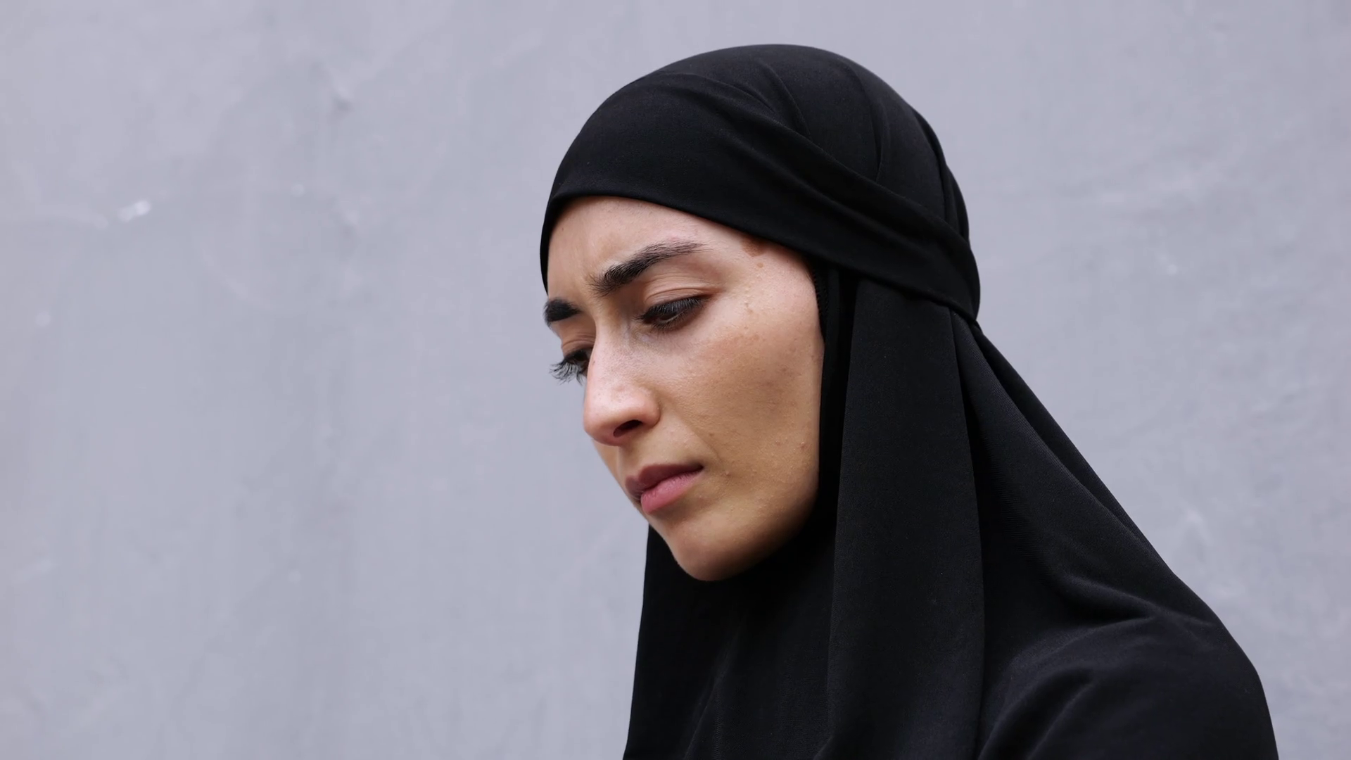 Sad Face Of Mirthless Depressed Strangled Stock Footage SBV-348455847 ...